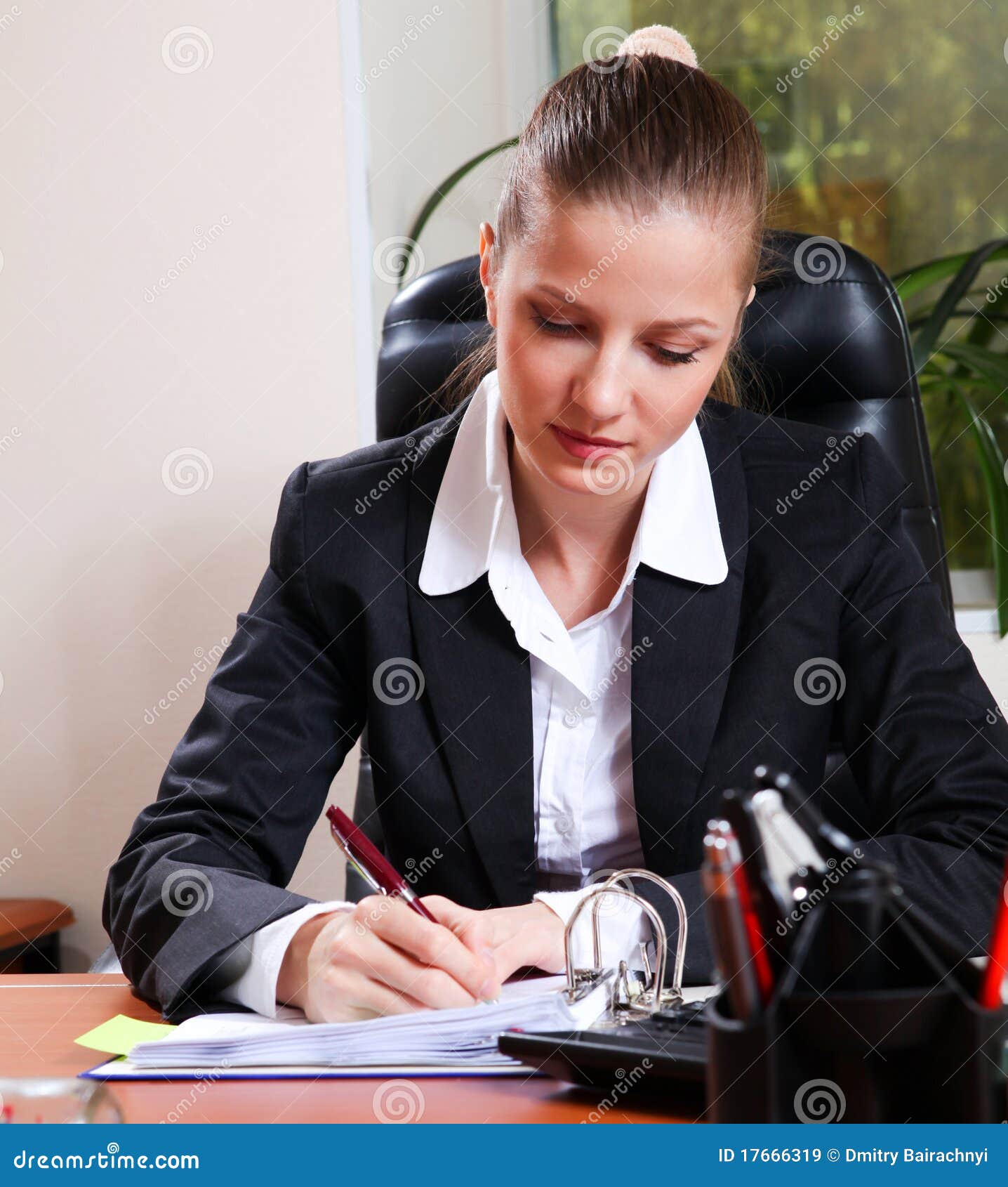Businesswoman in office stock image. Image of consultant - 17666319