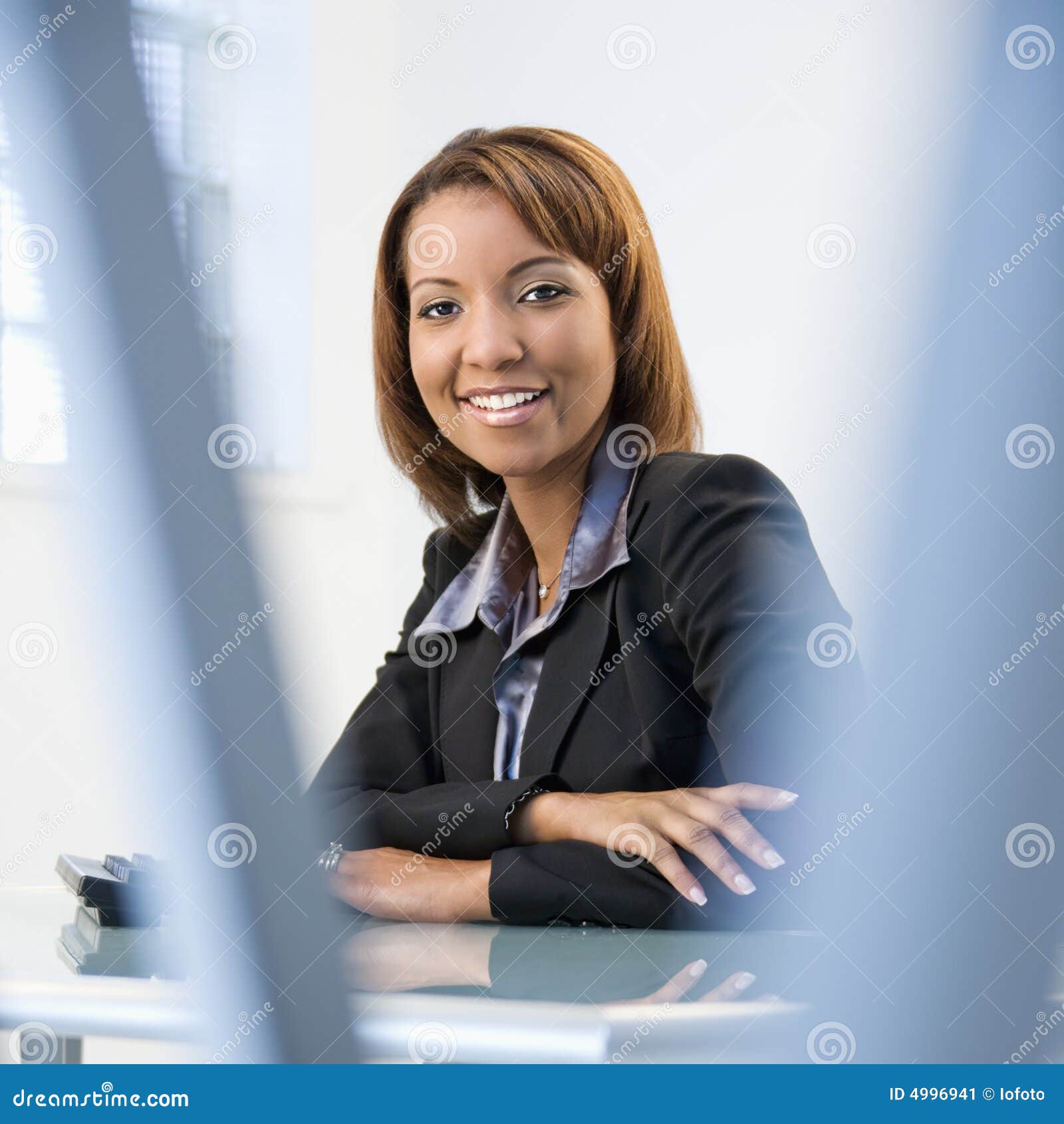 Businesswoman in office stock image. Image of adult, happiness - 4996941
