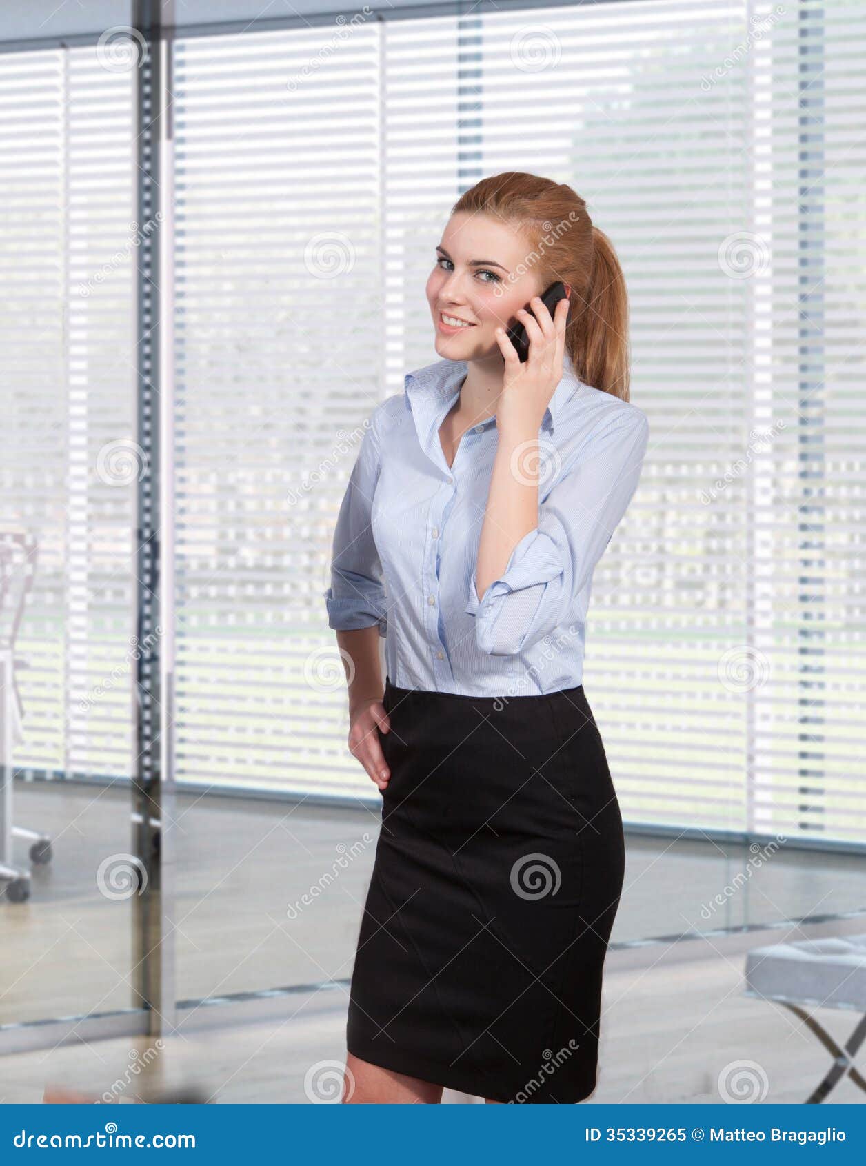 Businesswoman in office stock image. Image of technology - 35339265