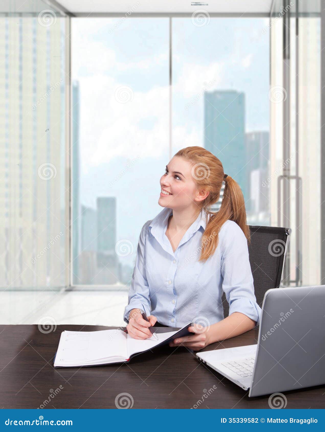 Businesswoman in office stock photo. Image of white, isolated - 35339582