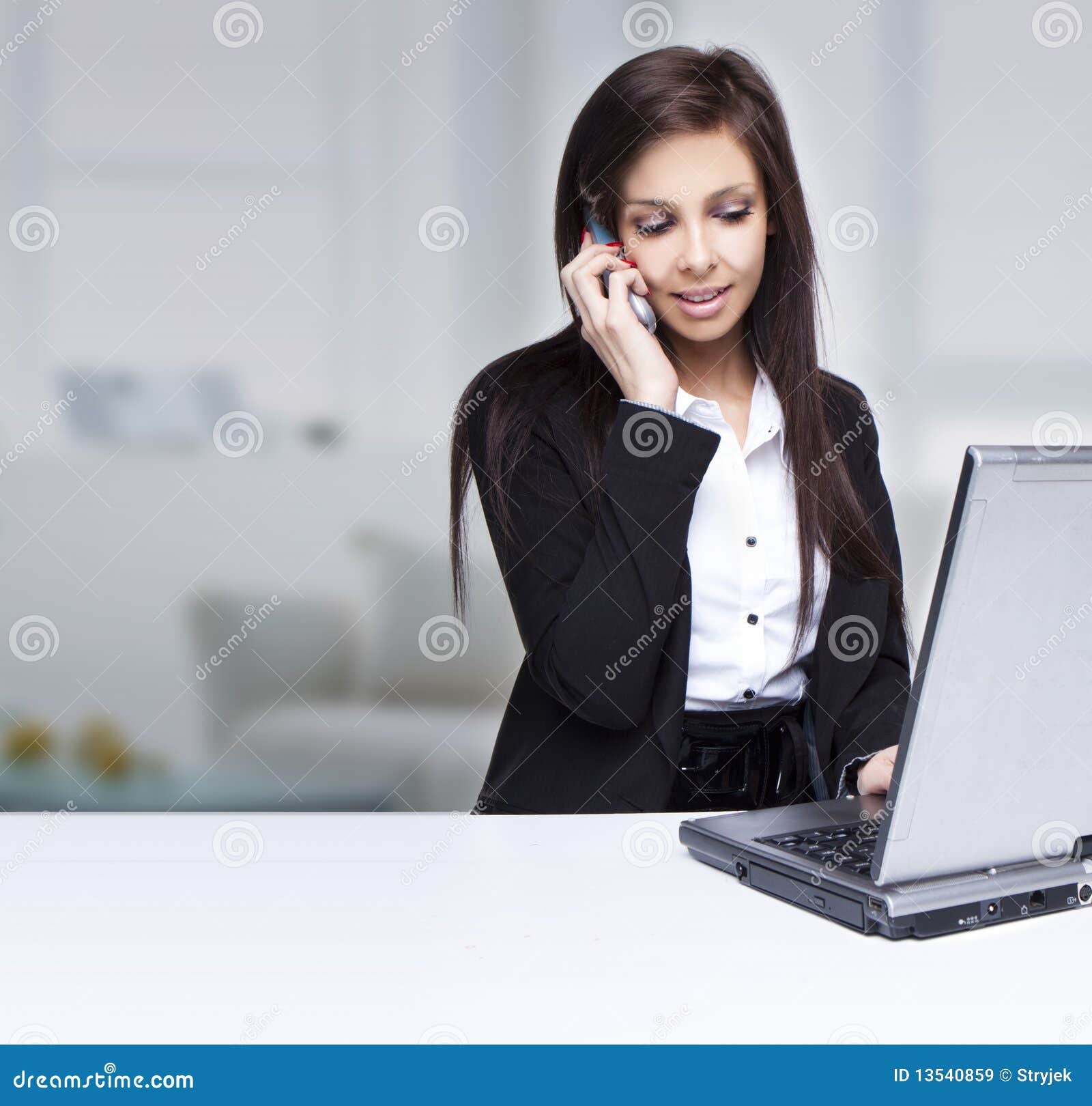 Businesswoman on Phone stock image. Image of beautiful - 13540859