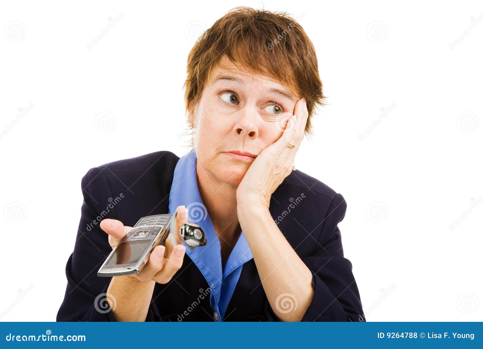Businesswoman - Phone Not Ringing Stock Photo - Image of middle, bored ...