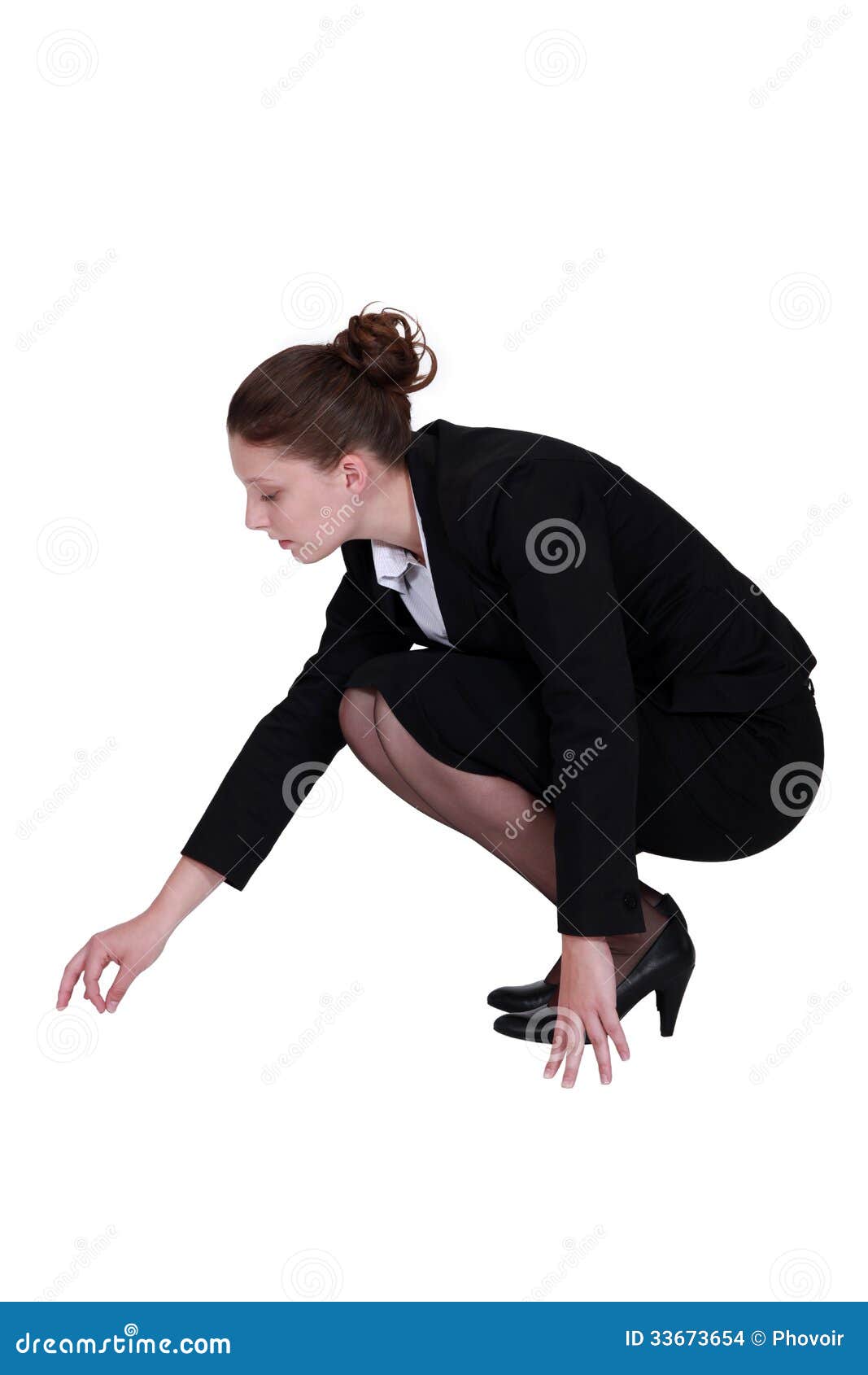 Businesswoman Picking A Speck Stock Photo - Image: 33673654 Businesswoman Picking A Speck Stock Photo - Image: 33673654