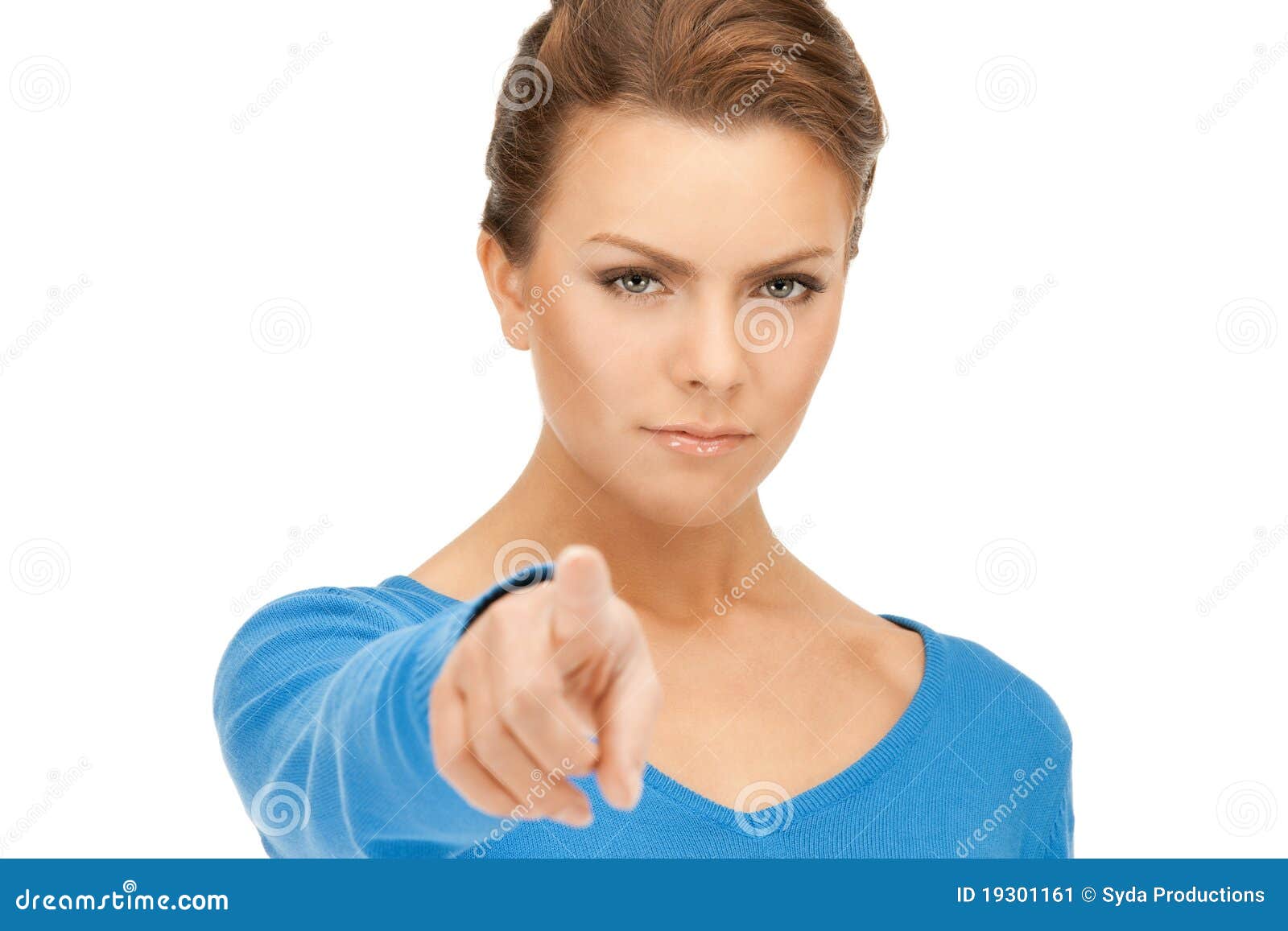 Businesswoman Pointing Her Finger Stock Image - Image of confident ...