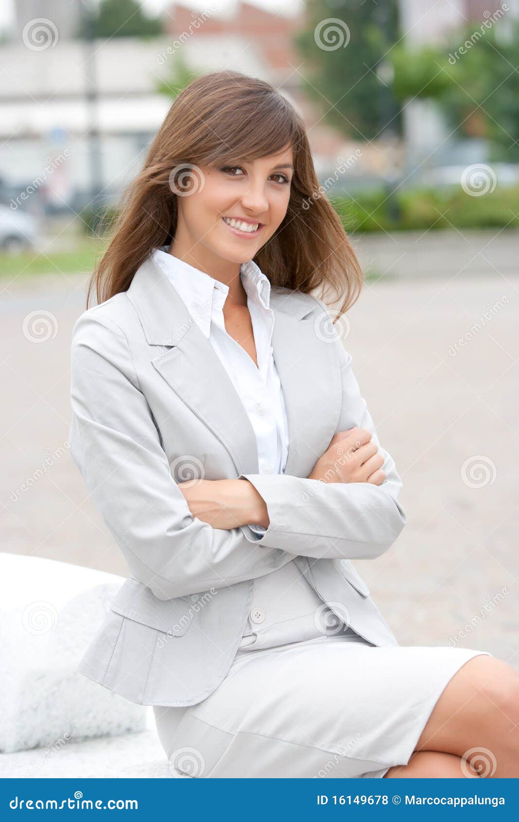 Businesswoman portarit stock photo. Image of crossed - 16149678