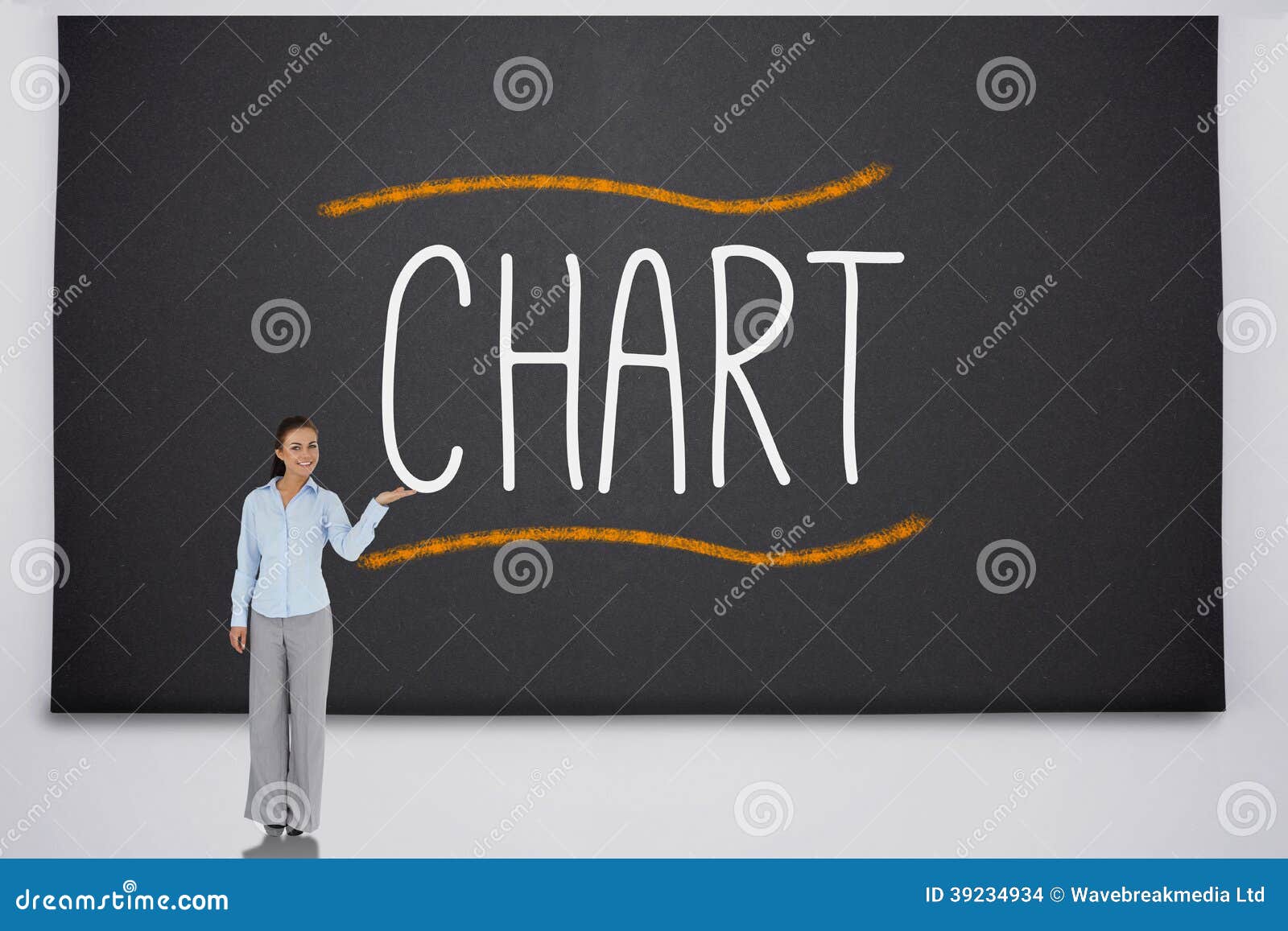 Businesswoman Presenting Chart Stock Photo - Image of adult, front ...