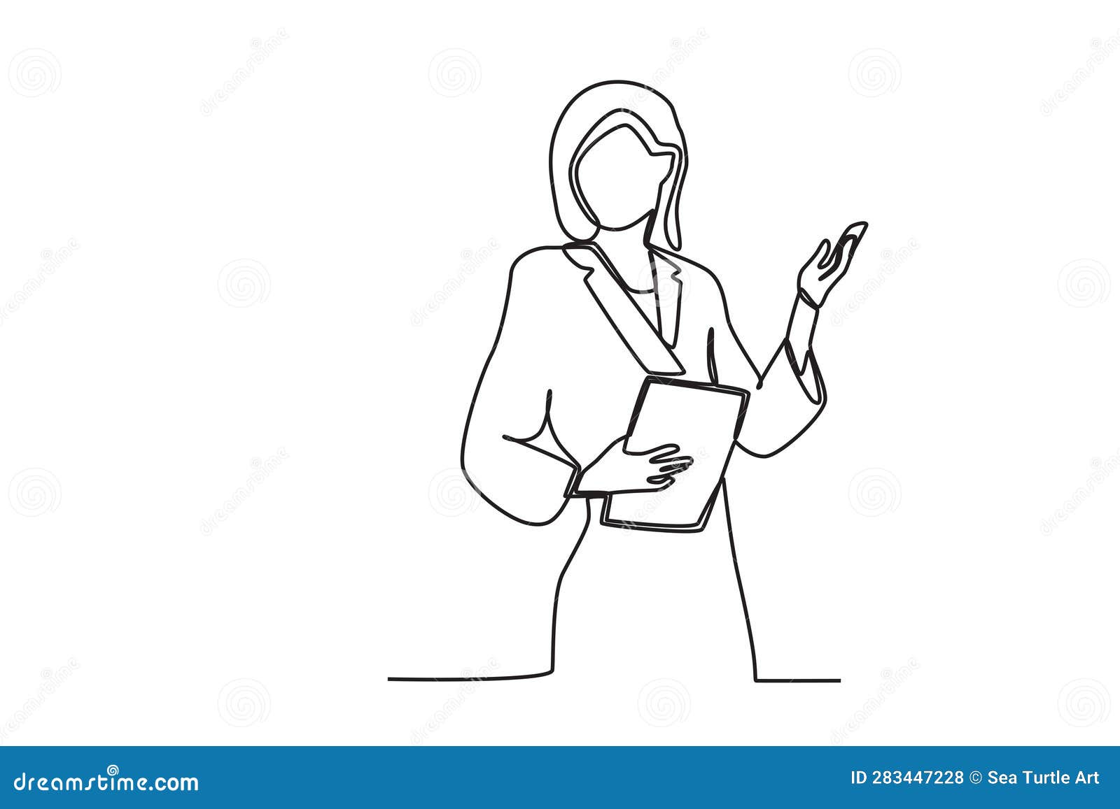 A Businesswoman Presenting in the Office Stock Vector - Illustration of ...