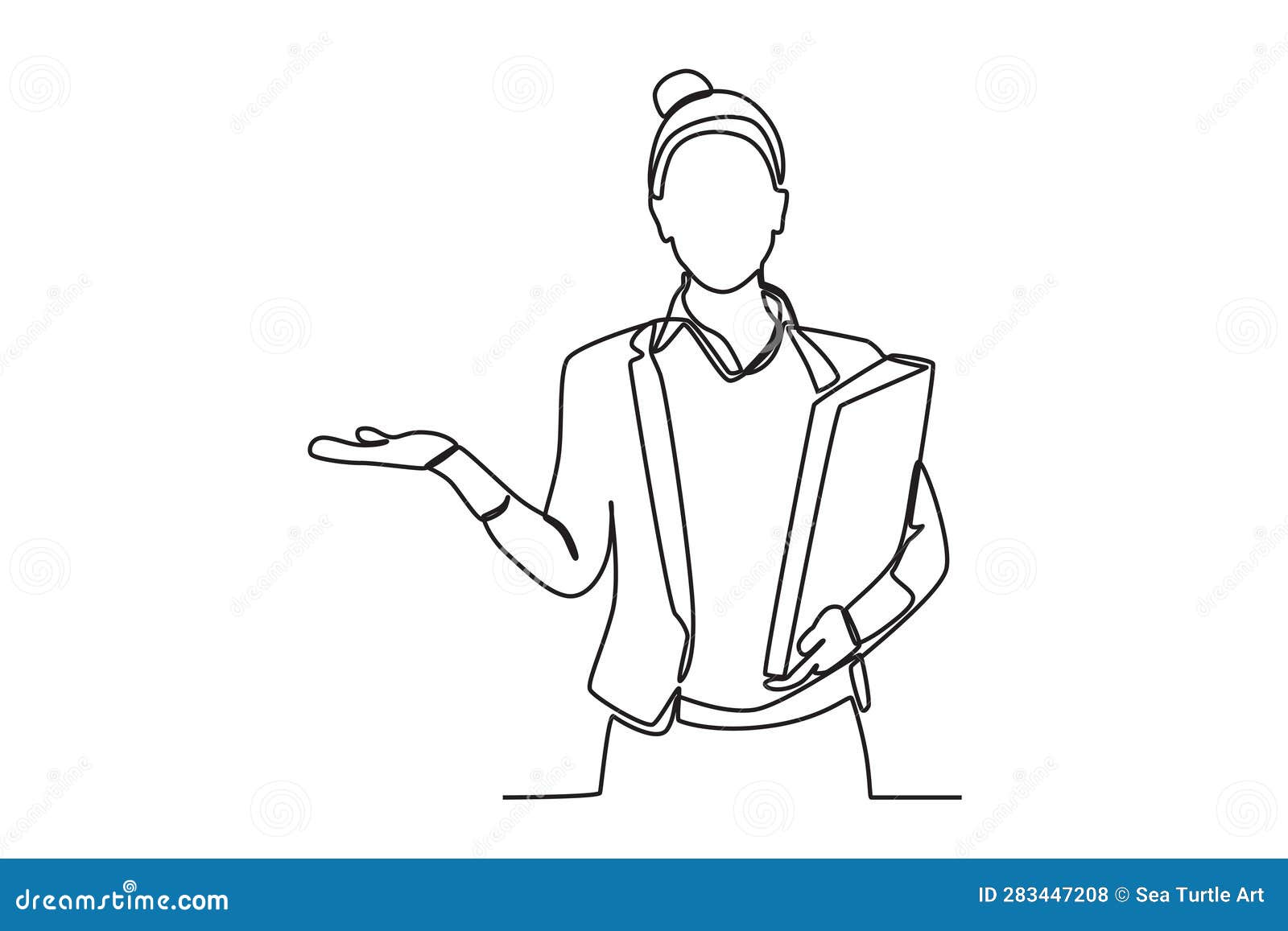 A Businesswoman is Presenting Stock Vector - Illustration of women ...