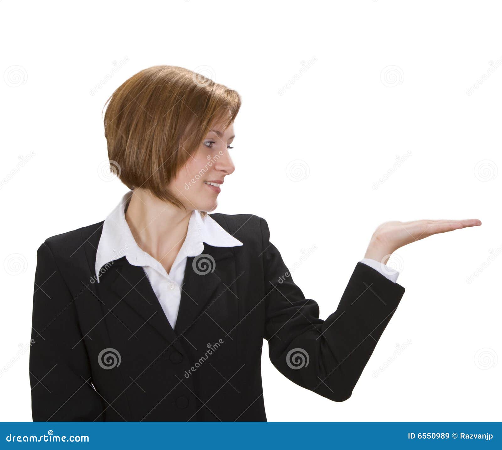 Businesswoman Presenting Something Stock Image - Image of recommend ...
