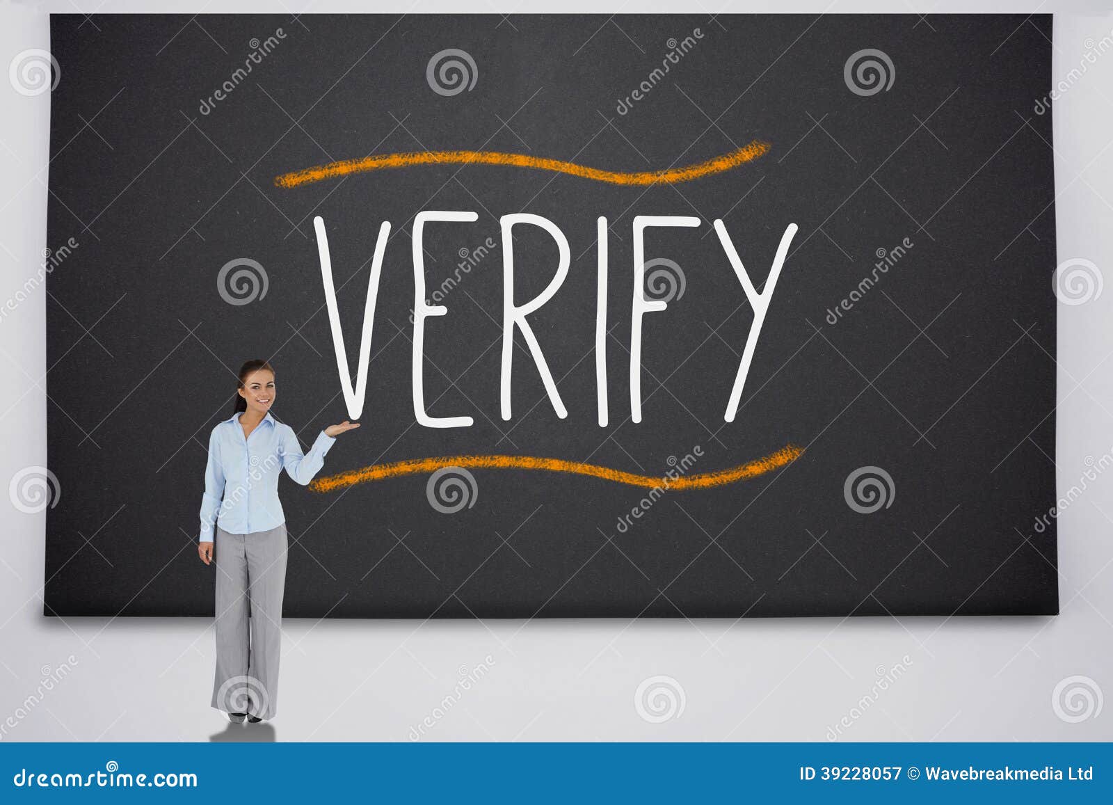 Businesswoman Presenting Verify Stock Image - Image of looking, elegant ...