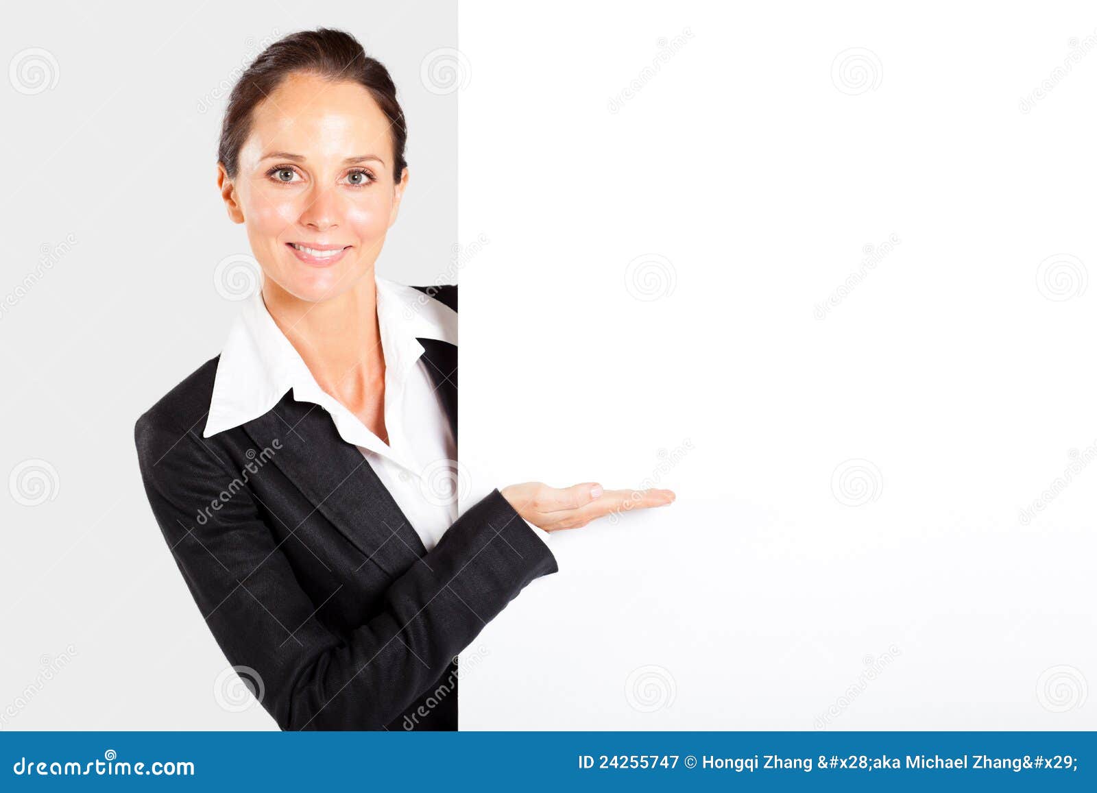 Businesswoman Presenting White Board Stock Image - Image of presenting ...