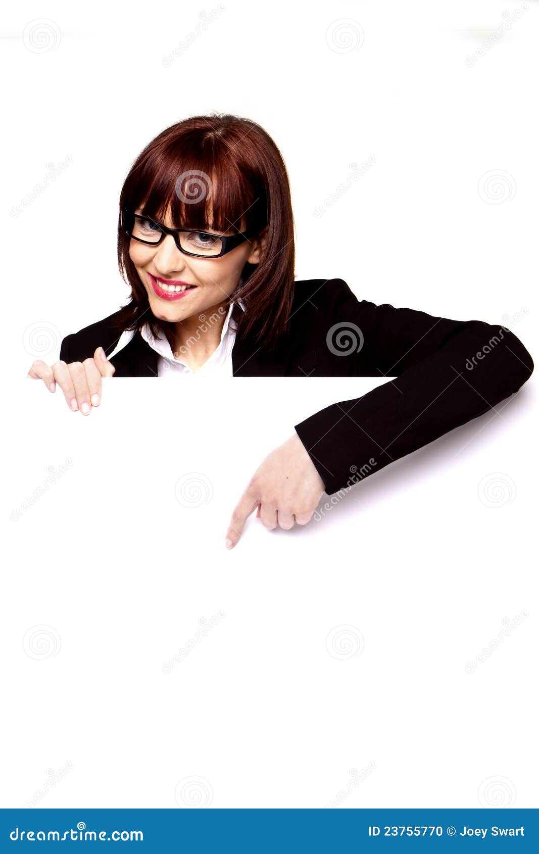 Businesswoman promoting. stock photo. Image of advertising - 23755770