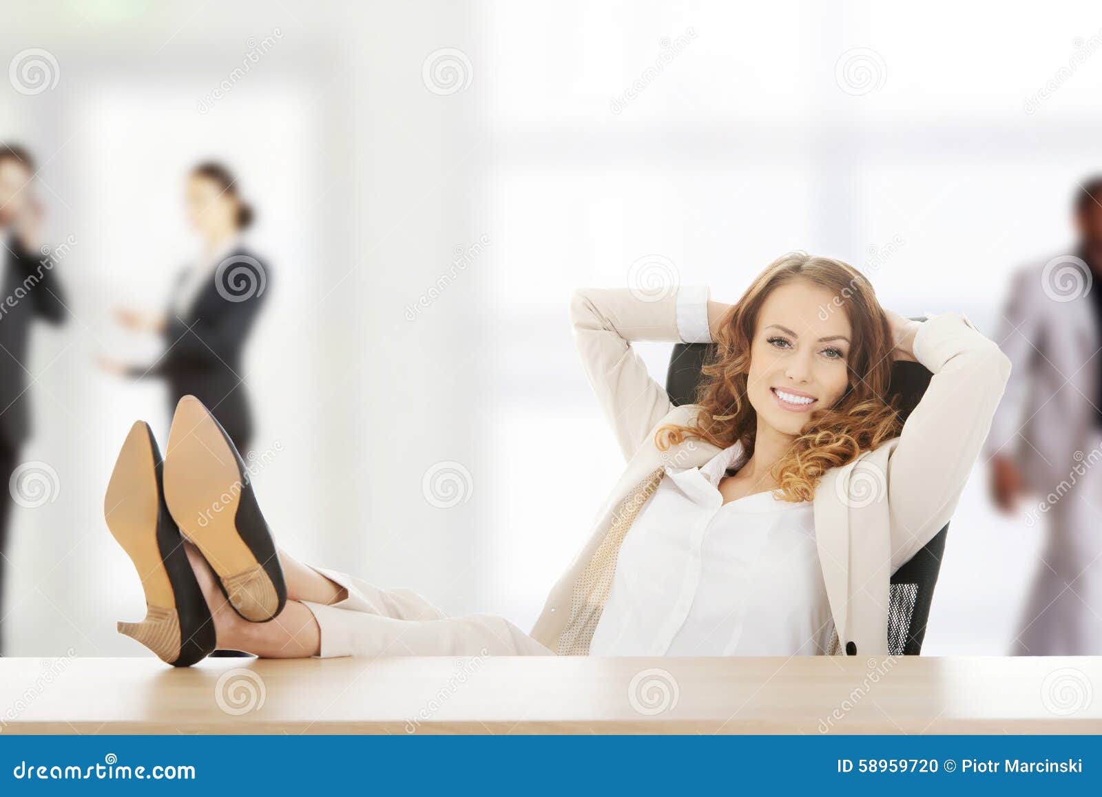 Businesswoman Relaxing in Office. Stock Photo - Image of entrepreneur ... Businesswoman Relaxing in Office. Stock Photo - Image of entrepreneur ...