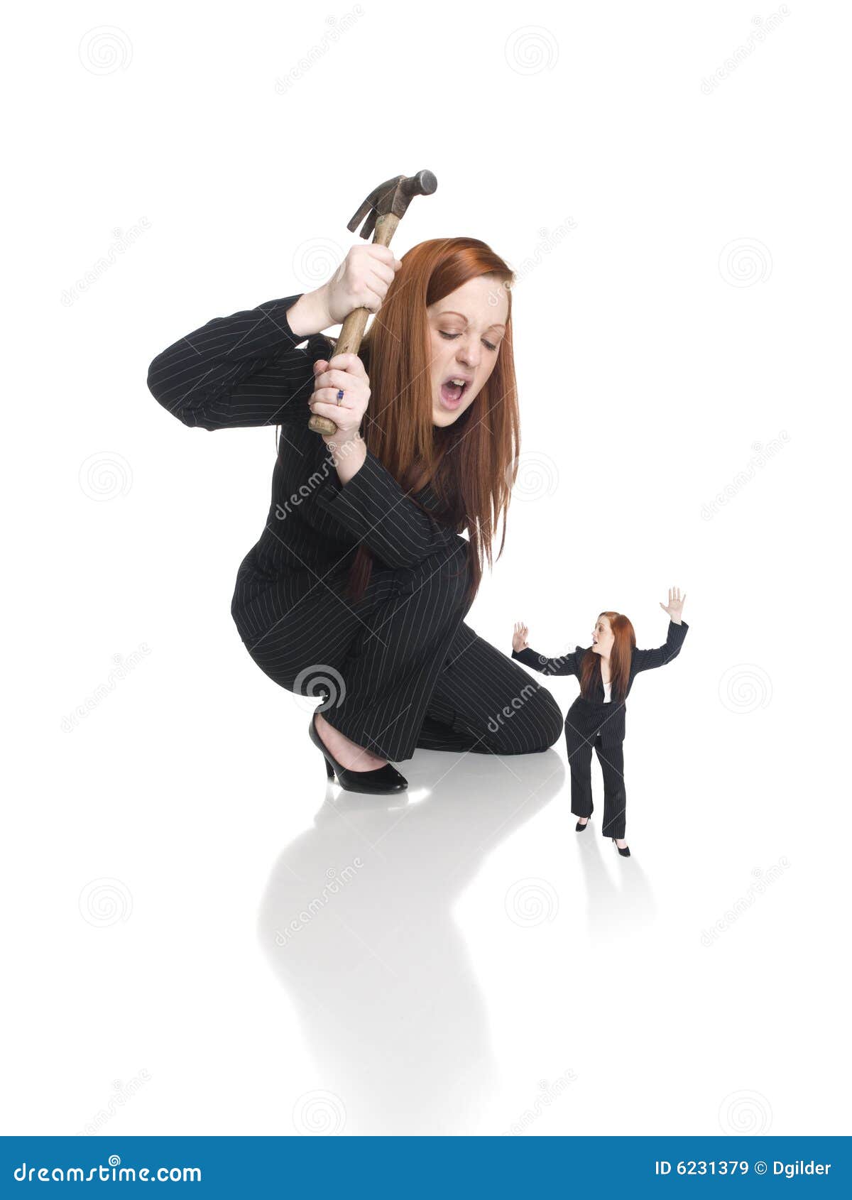 Businesswoman - Self Defeat Stock Image - Image of eyes, person: 6231379