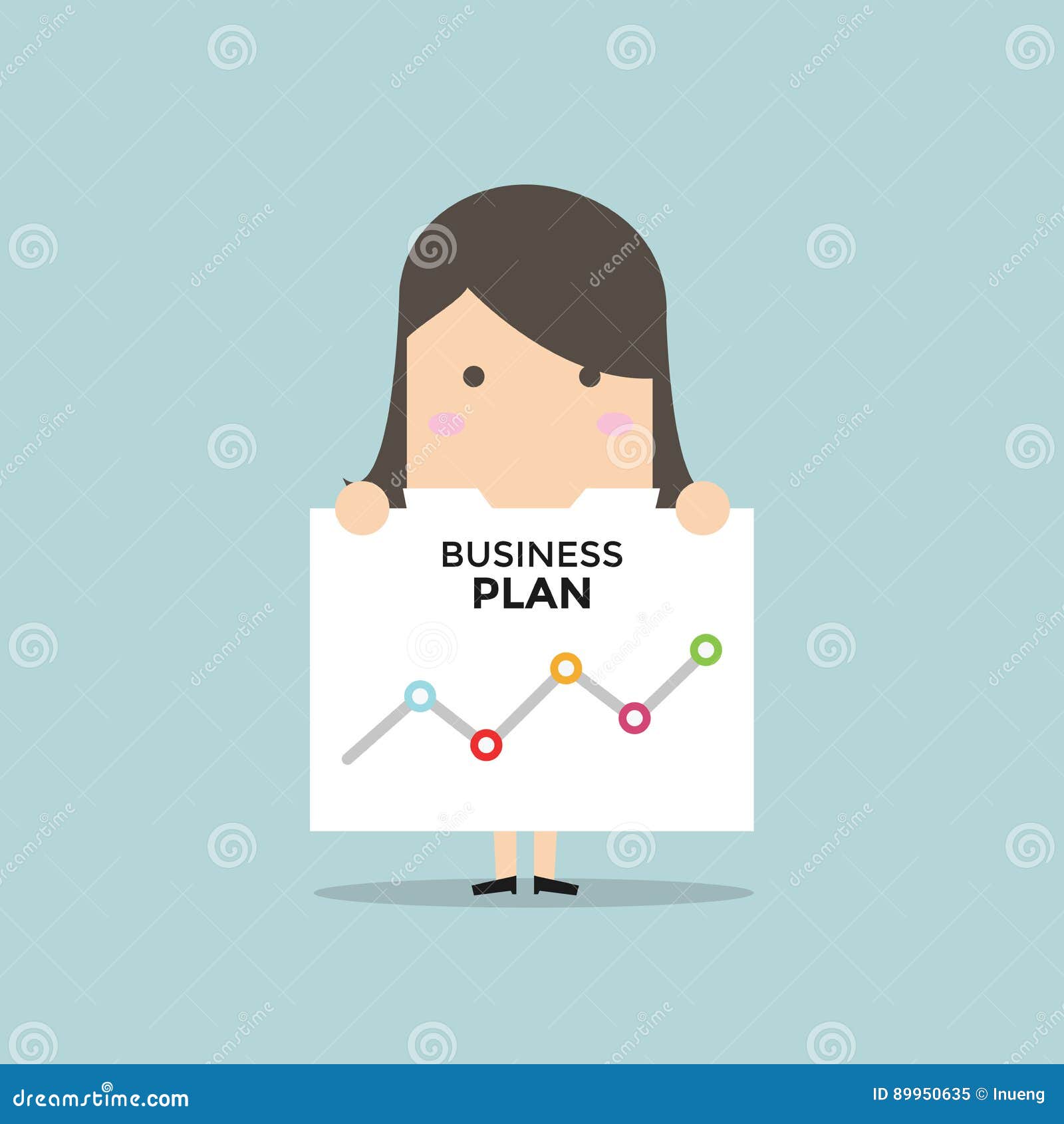 Businesswoman Shows a Business Plan Stock Vector - Illustration of ... Businesswoman Shows a Business Plan Stock Vector - Illustration of ...