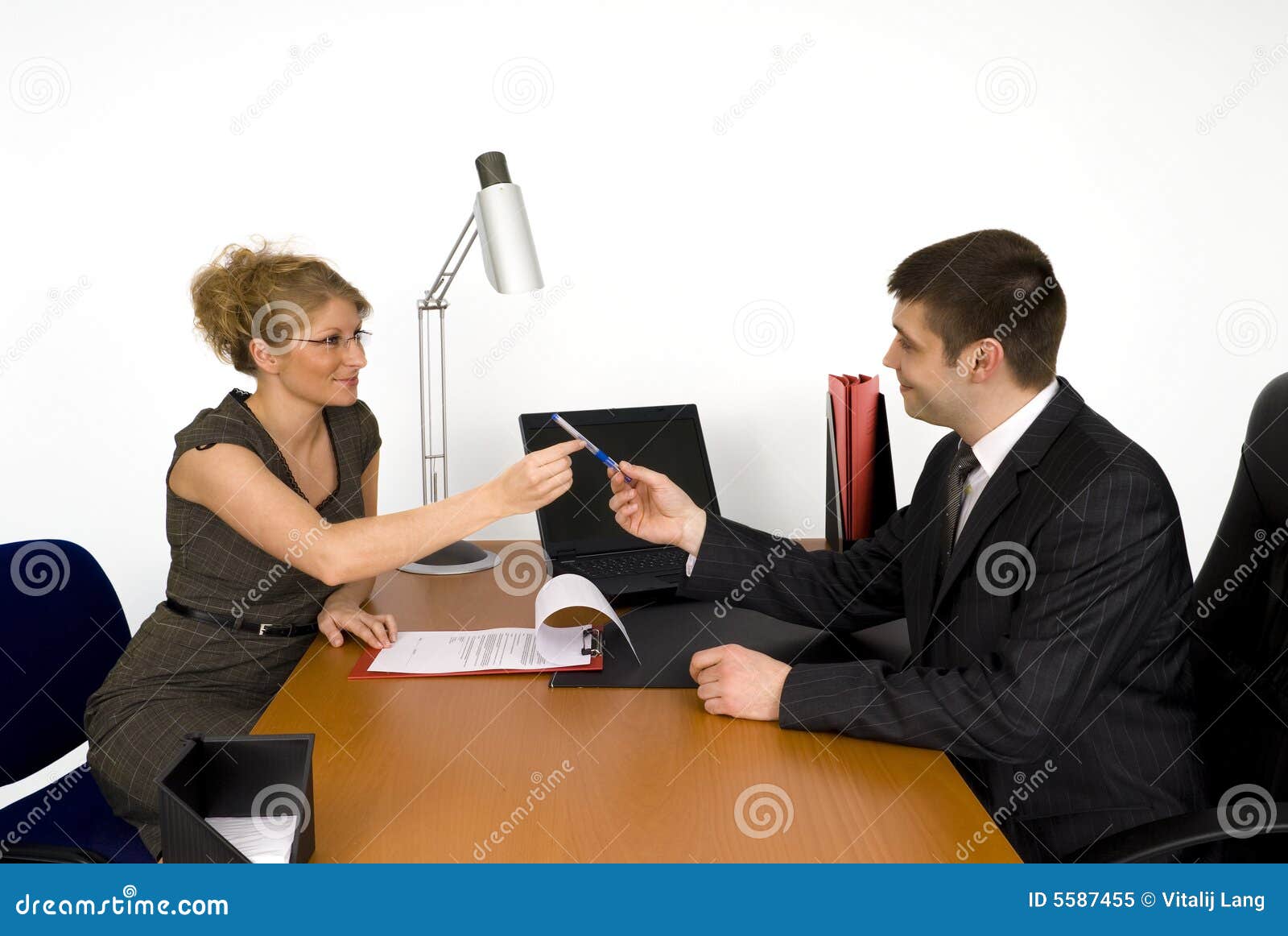 Businesswoman Signing the Contract. Stock Image - Image of sign, girl ...