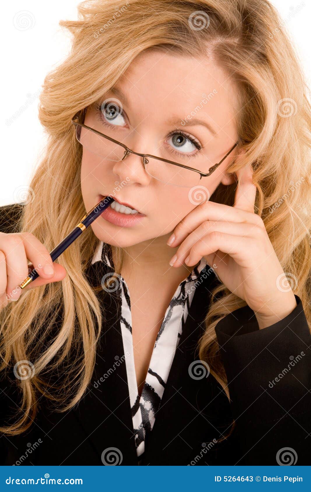 Businesswoman Solving a Problem Stock Image - Image of examining ...