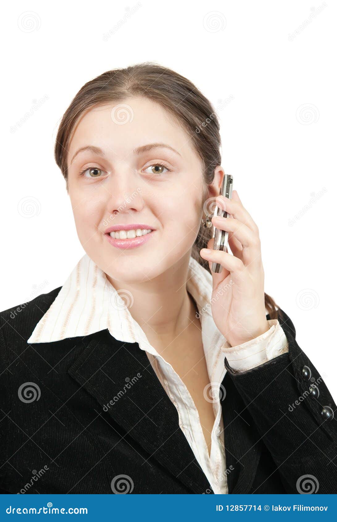 Businesswoman Speaking by Mobile Stock Photo - Image of communicate ...