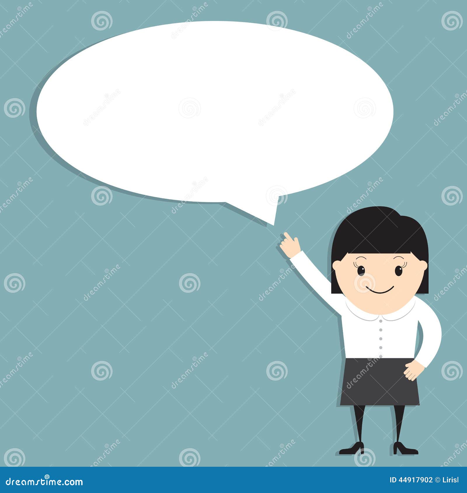 Businesswoman With Speech Bubble Stock Vector Illustration Of Discussion Internet 44917902