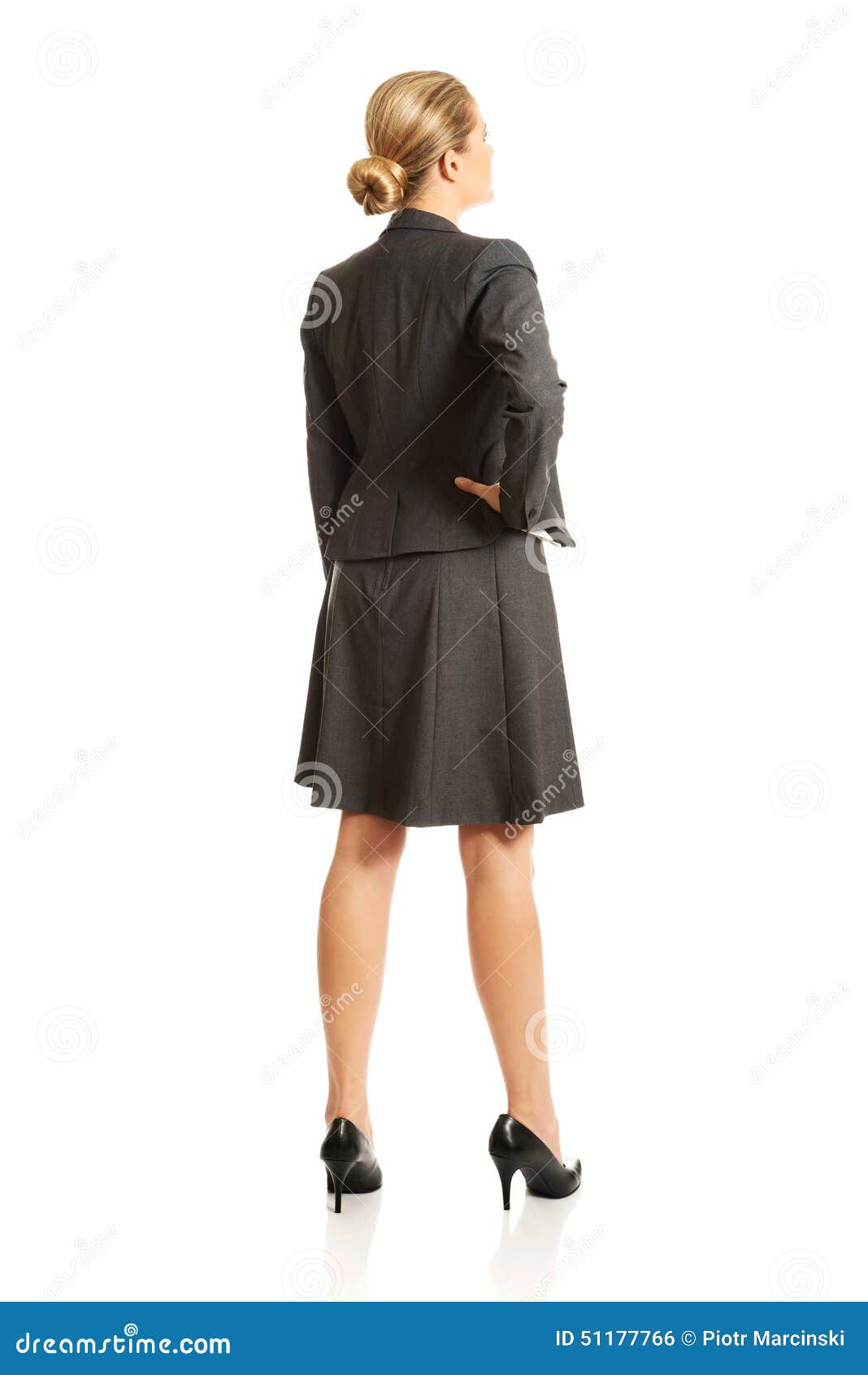 Businesswoman Standing Back in Confident Pose Stock Photo - Image of ...