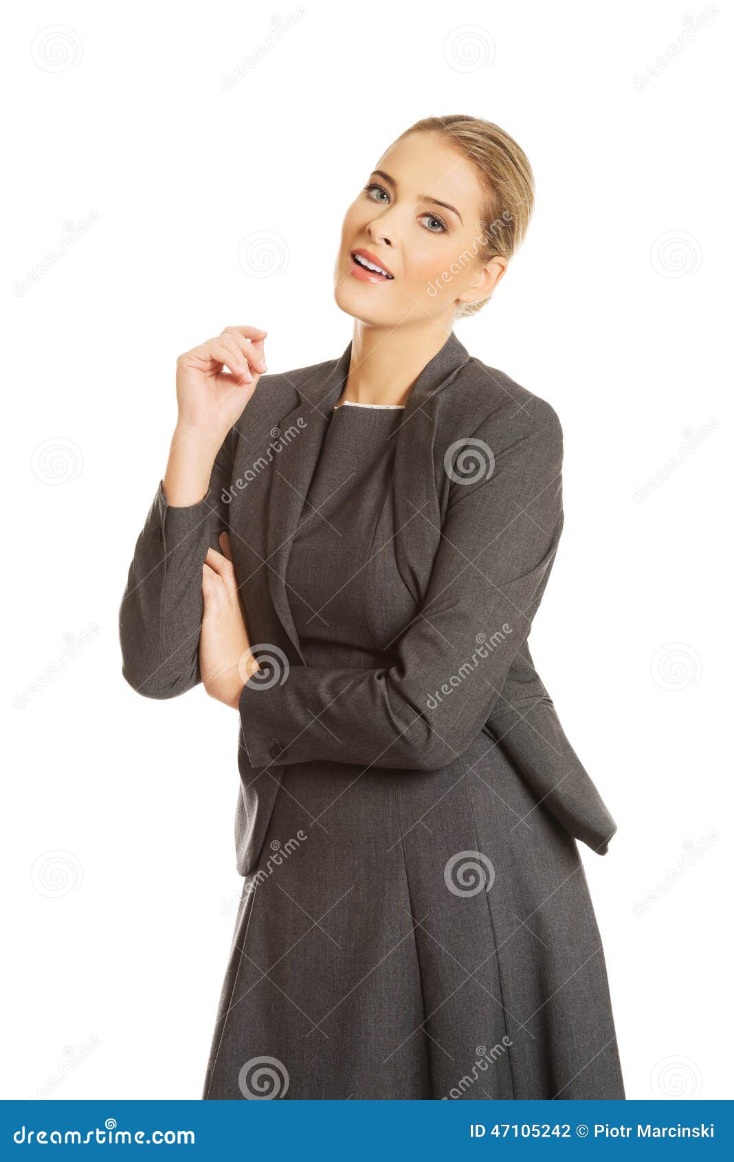Businesswoman Standing in Confident Pose Stock Photo - Image of lady ...