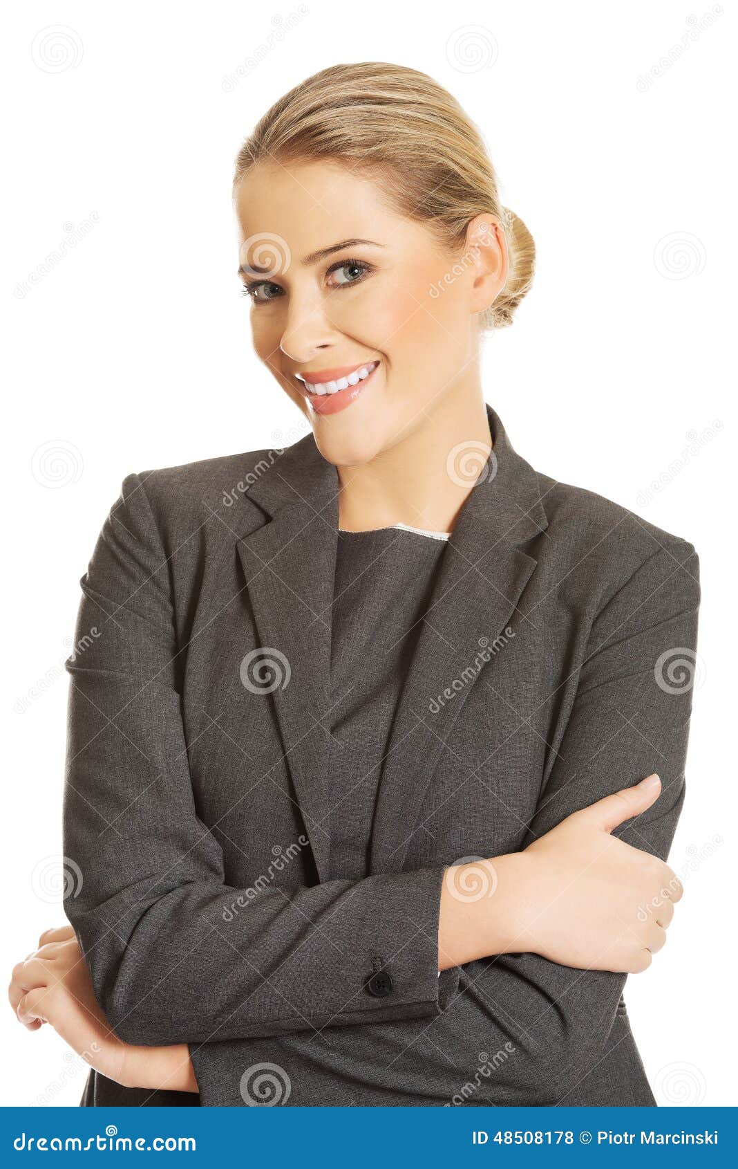Businesswoman Standing in Confident Pose Stock Photo - Image of ...