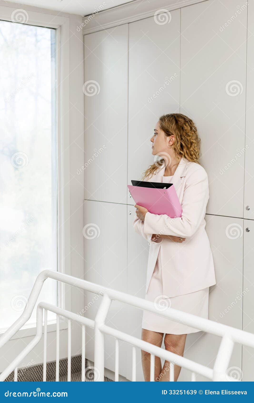 Businesswoman Standing in Hallway Thinking Stock Image - Image of ... Businesswoman Standing in Hallway Thinking Stock Image - Image of ...