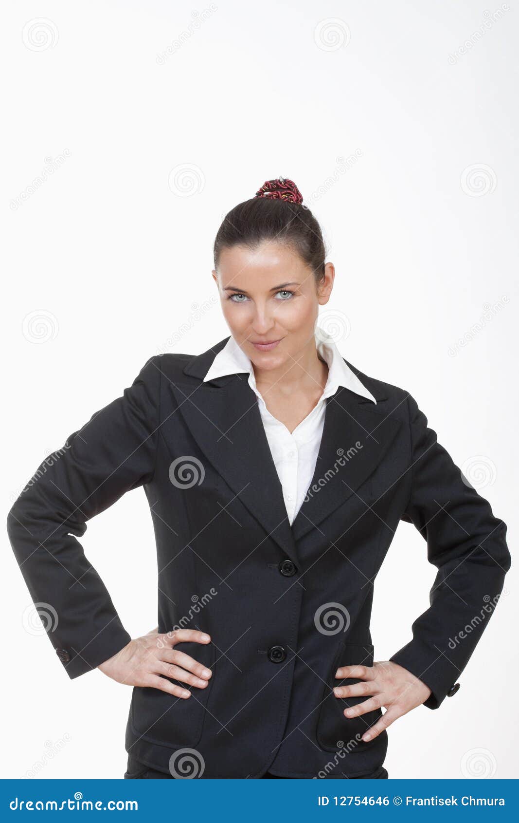 Businesswoman Standing Looking at Camera Stock Photo - Image of female ...