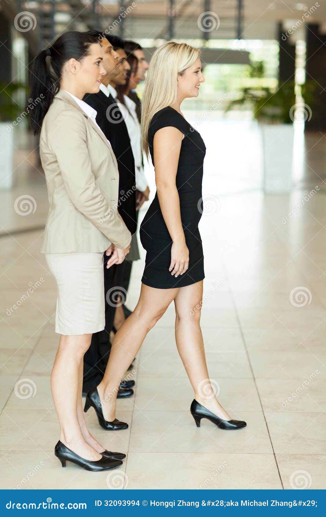 Businesswoman Stepping Forward Stock Photo - Image of adult ...