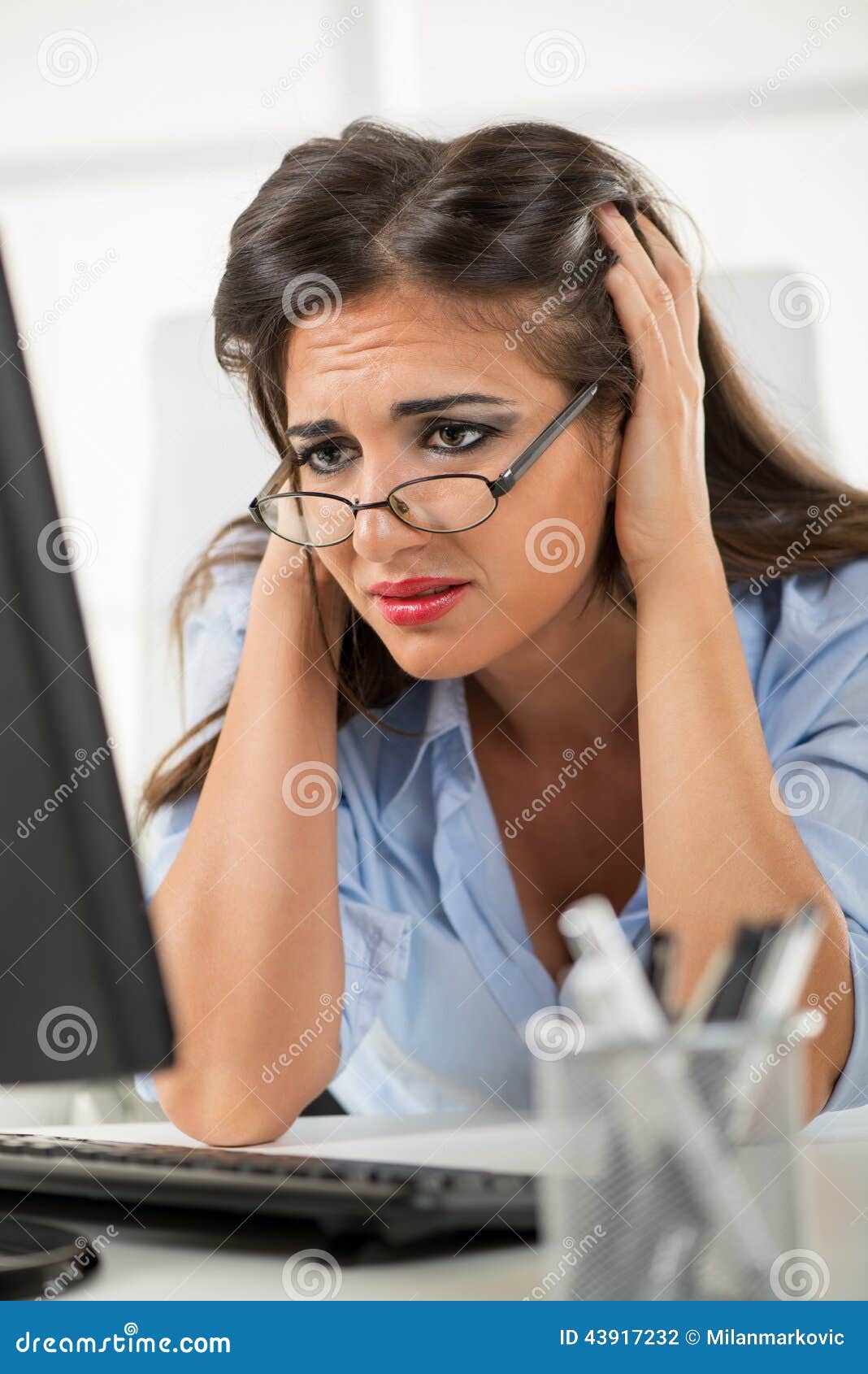 Businesswoman stock photo. Image of woman, stressed, business - 43917232