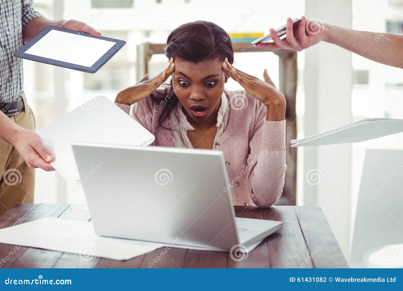 Businesswoman Stressed Out at Work Stock Photo - Image of professional ...