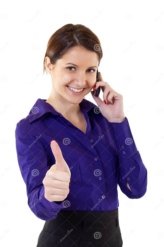 Businesswoman Talking on Cell Stock Photo - Image of adult, business ...