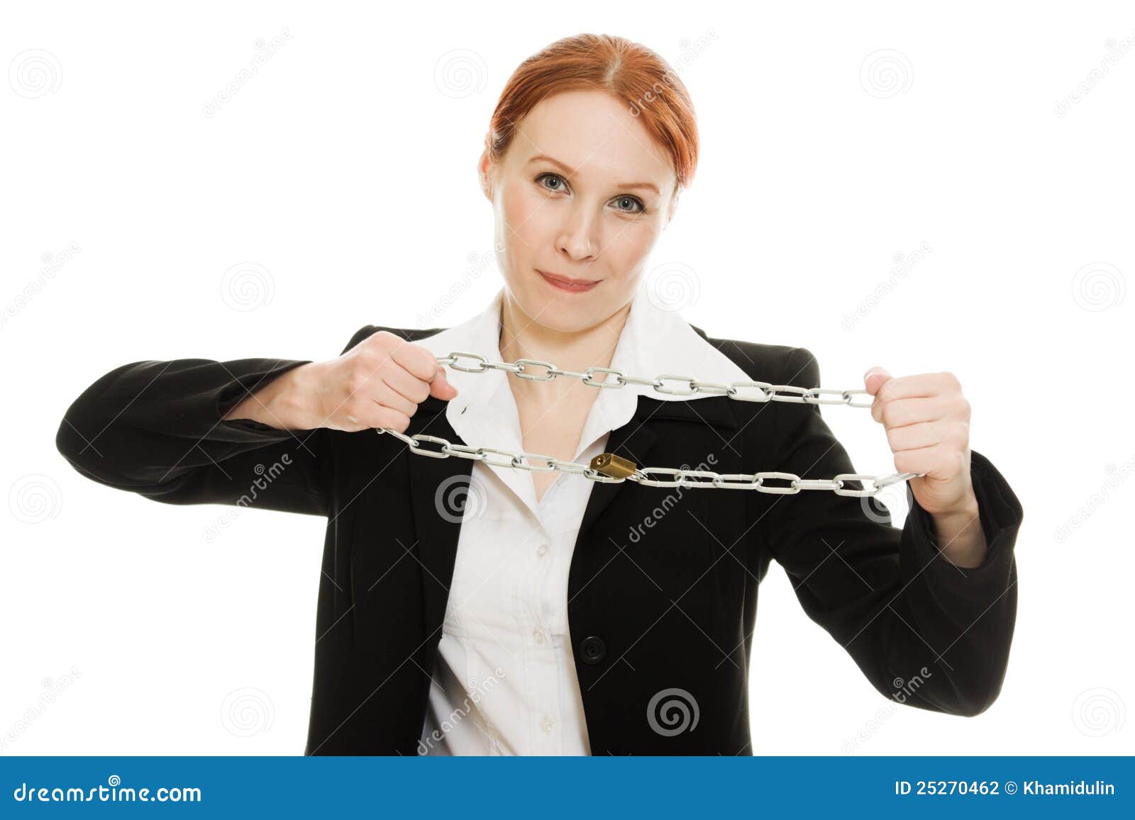 Businesswoman Tearing Chain Hands Stock Photos - Free & Royalty-Free ...