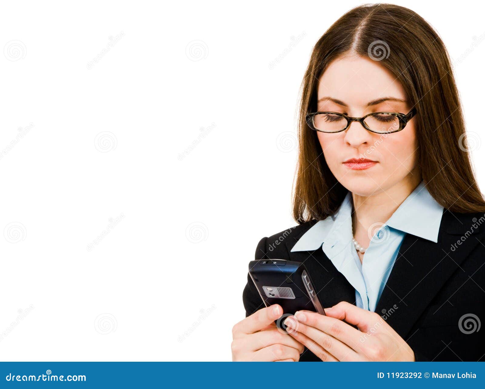 Businesswoman Text Messaging Stock Photo - Image of phone ...