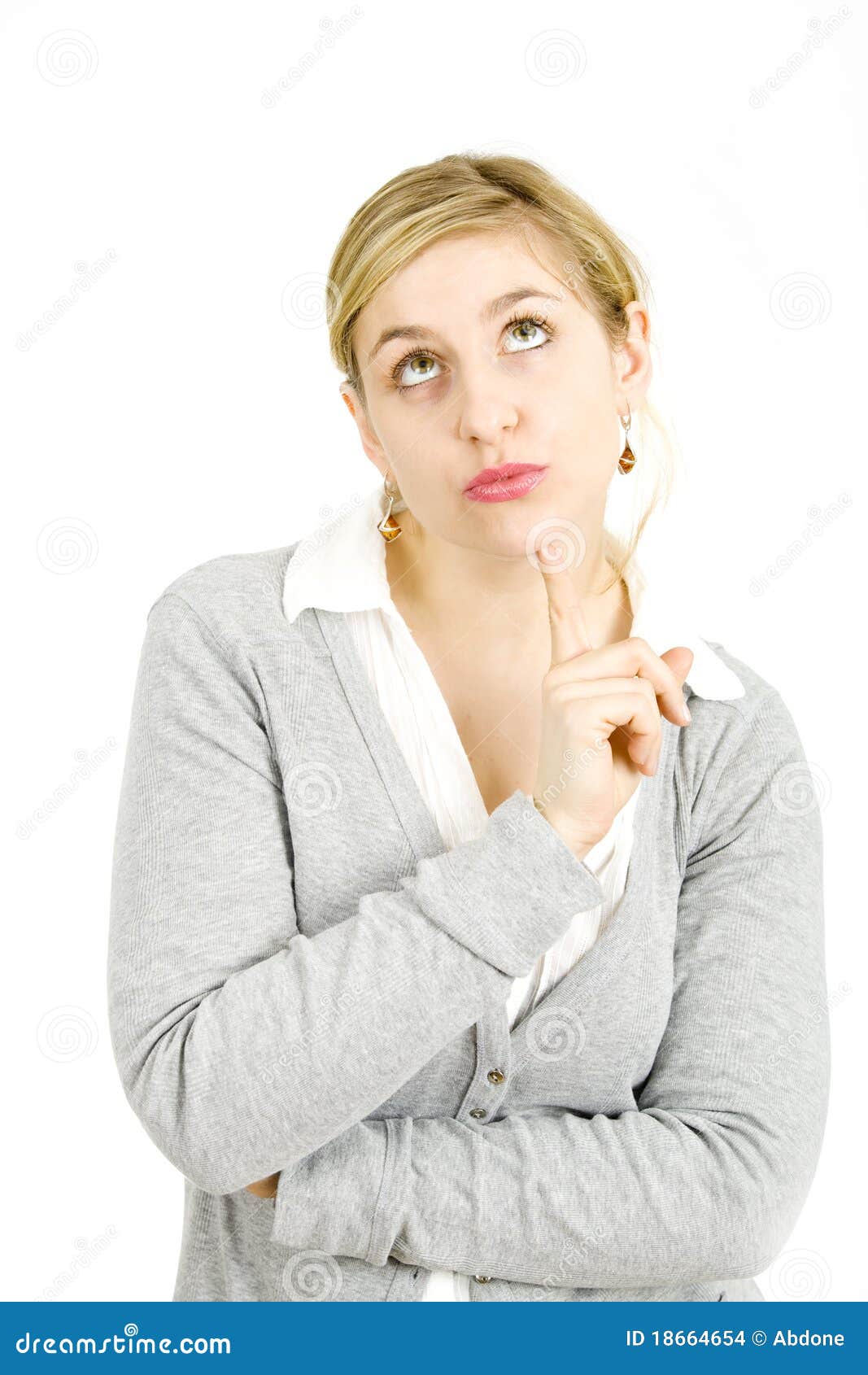 Businesswoman thinking stock photo. Image of woman, businesswoman ...