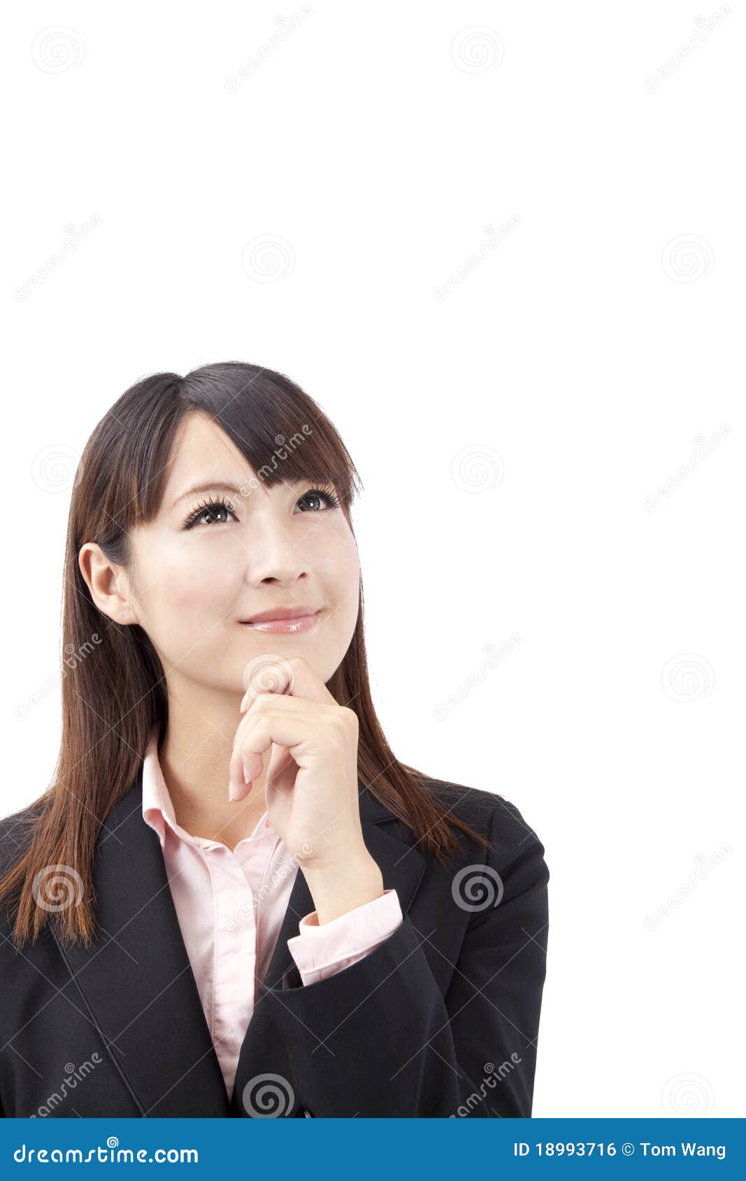 Businesswoman are thinking stock photo. Image of executive - 18993716
