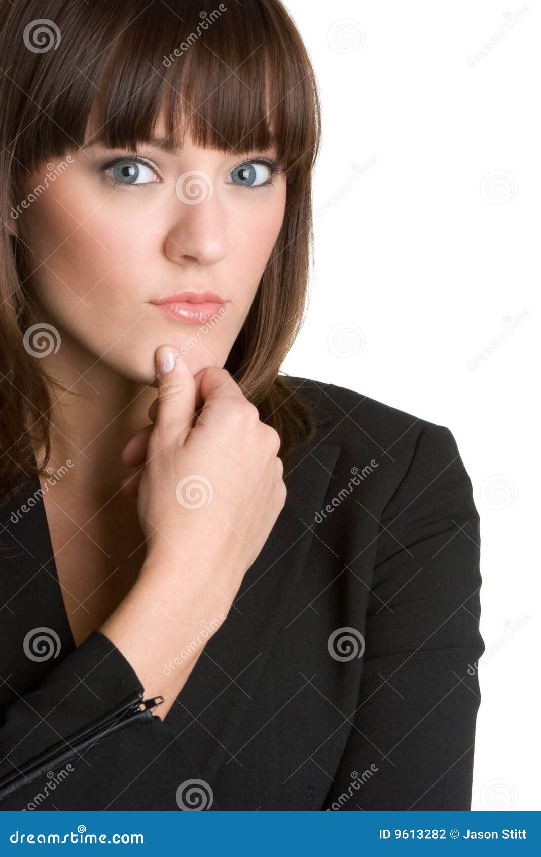 Businesswoman Thinking stock photo. Image of think, portrait - 9613282