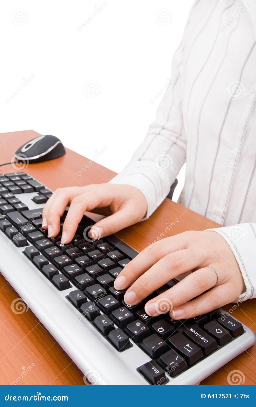 Businesswoman Typing in the Computer Stock Image - Image of ...