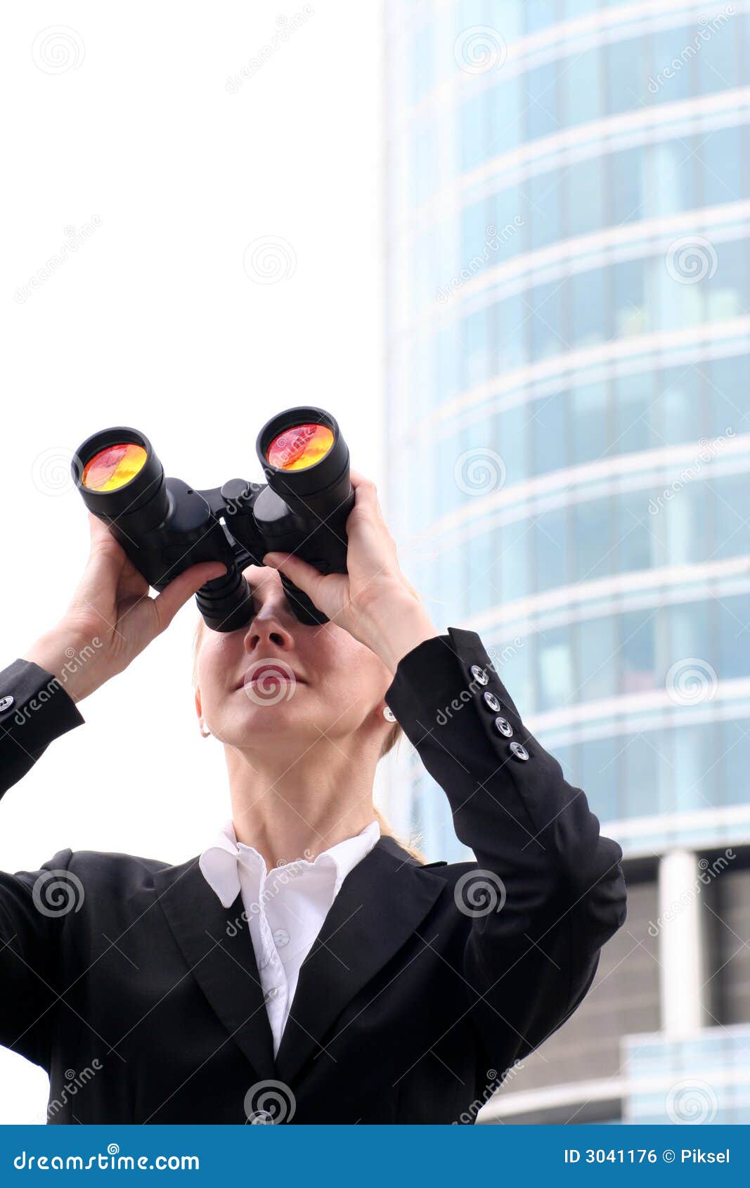 Businesswoman Using Binoculars Stock Photo - Image of people ...
