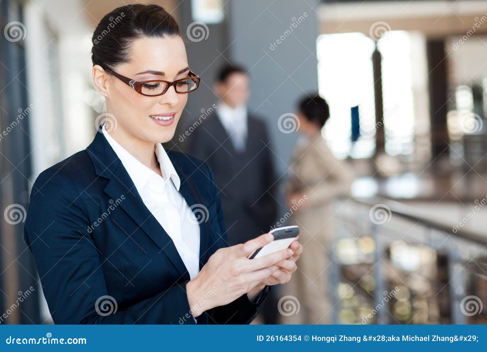 Businesswoman Using Smart Phone Stock Photo - Image of cell, modern ...