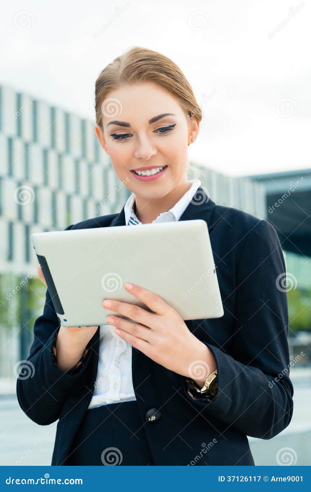 Businesswoman Using Tablet Computer Stock Image - Image of profession ...