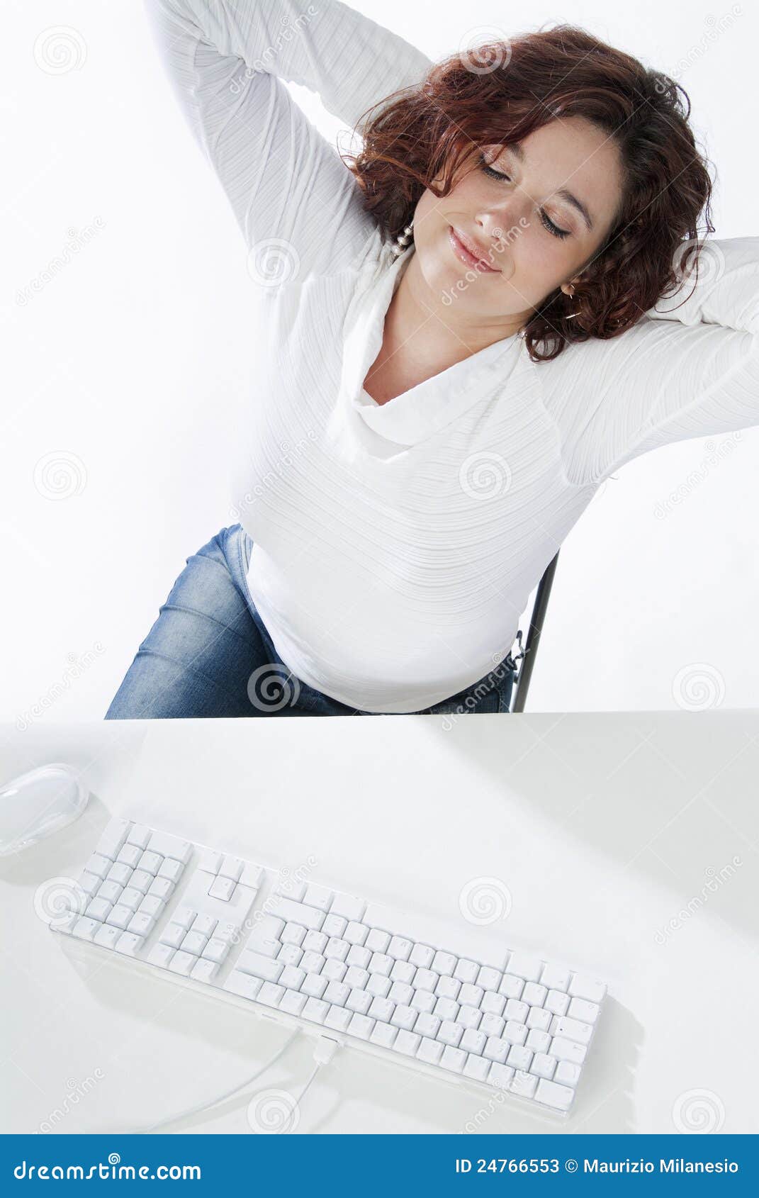 Businesswoman very lazy stock image. Image of person - 24766553
