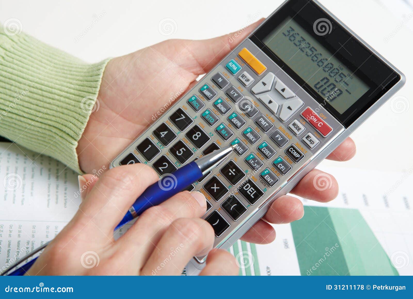 Businesswoman Working with Calculator Stock Photo - Image of ...