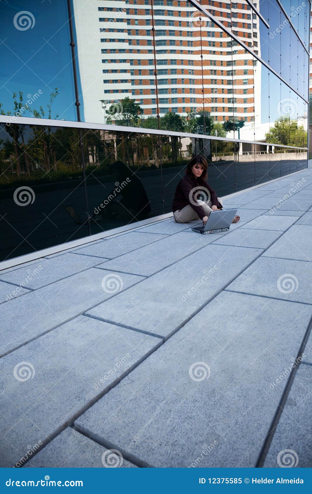 Businesswoman Working Outdoor Stock Image - Image of corporate, smart ...