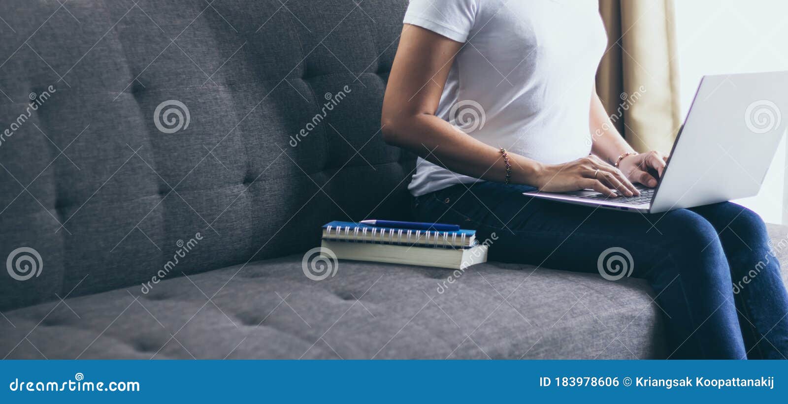 Businesswoman Working or Using Laptop or Computer for E-business at ...