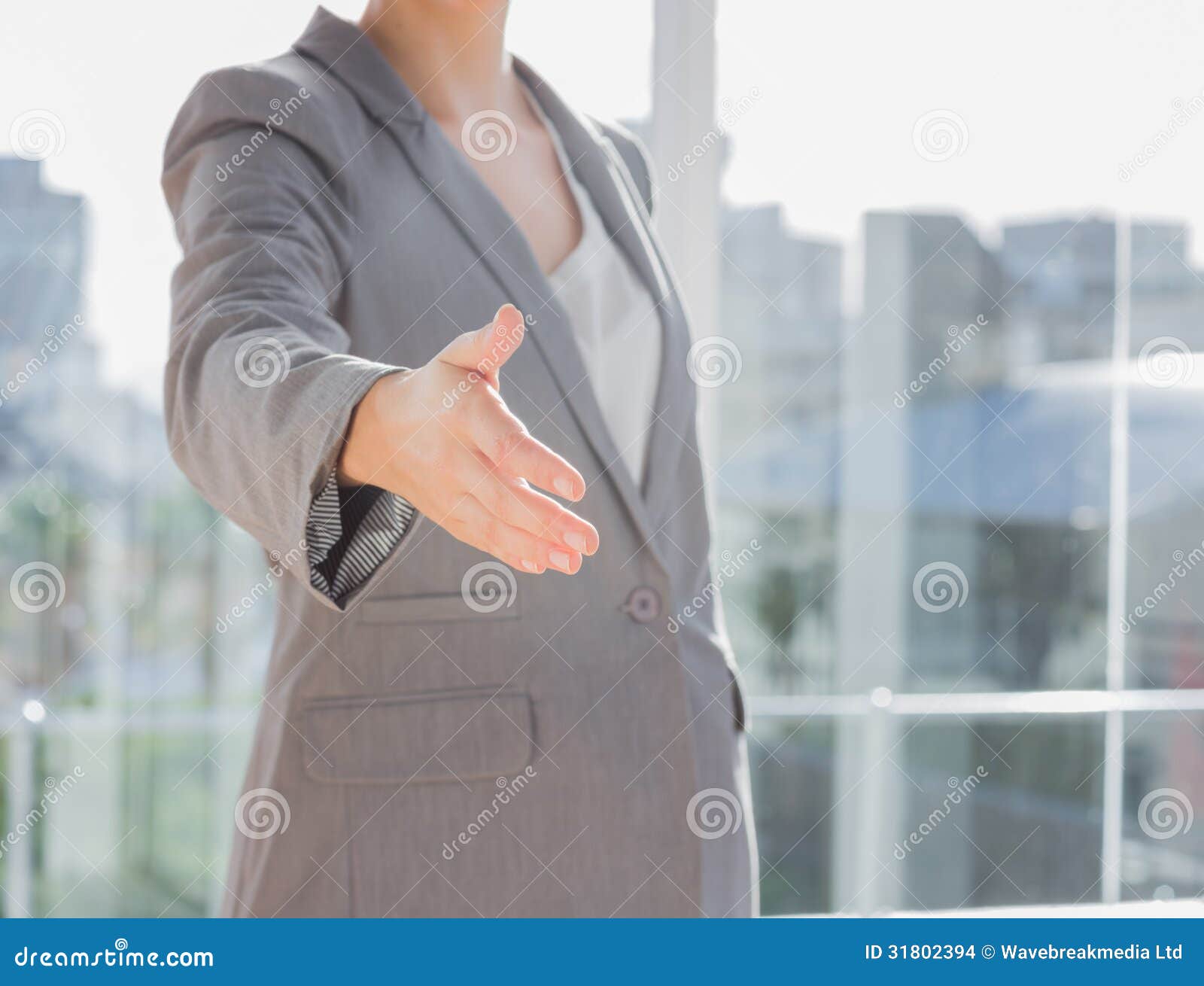 Businesswomans Hand Reaching Out Stock Photo - Image of offering ...