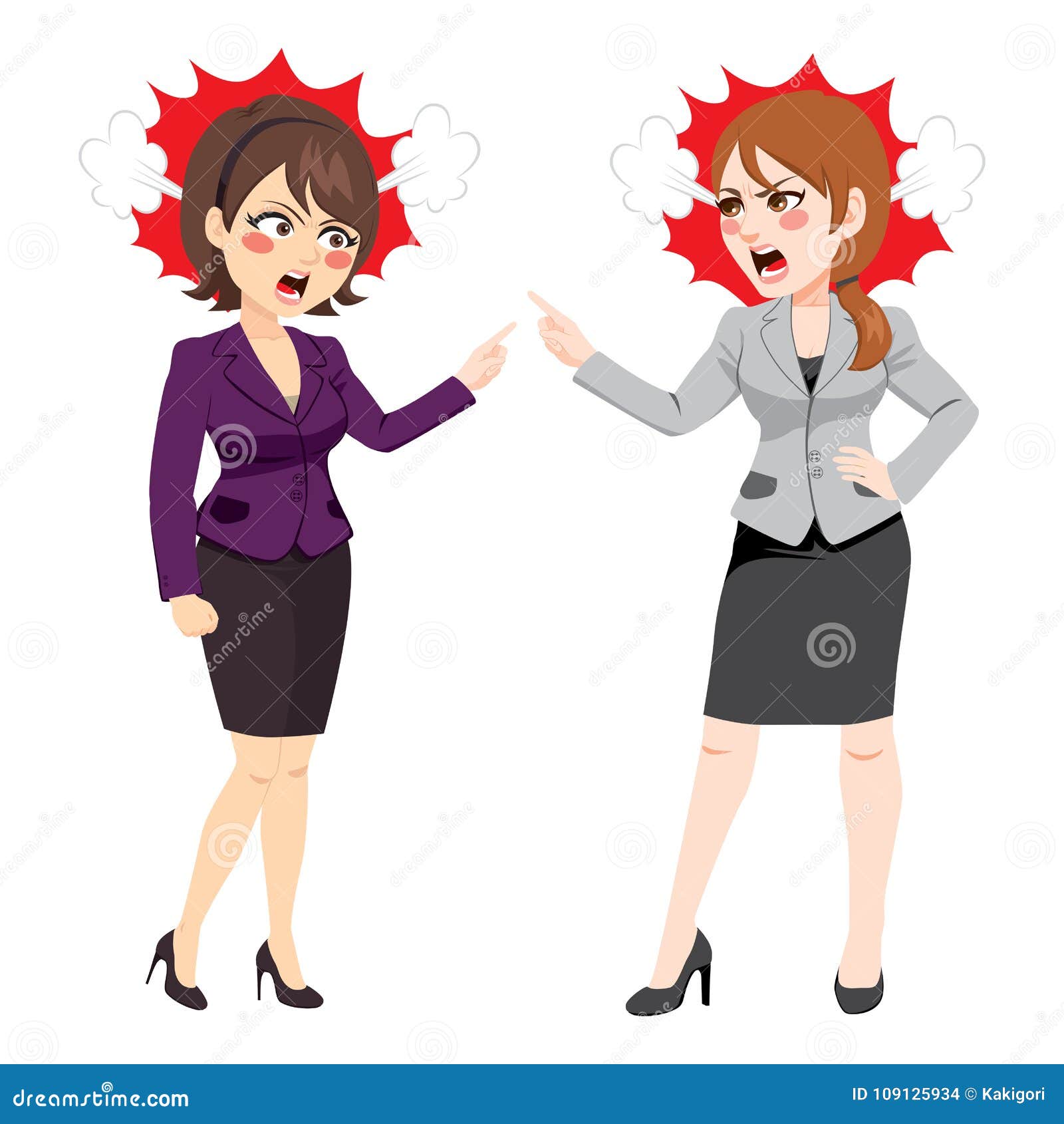 Businesswomen Arguing stock vector. Illustration of arguing - 109125934