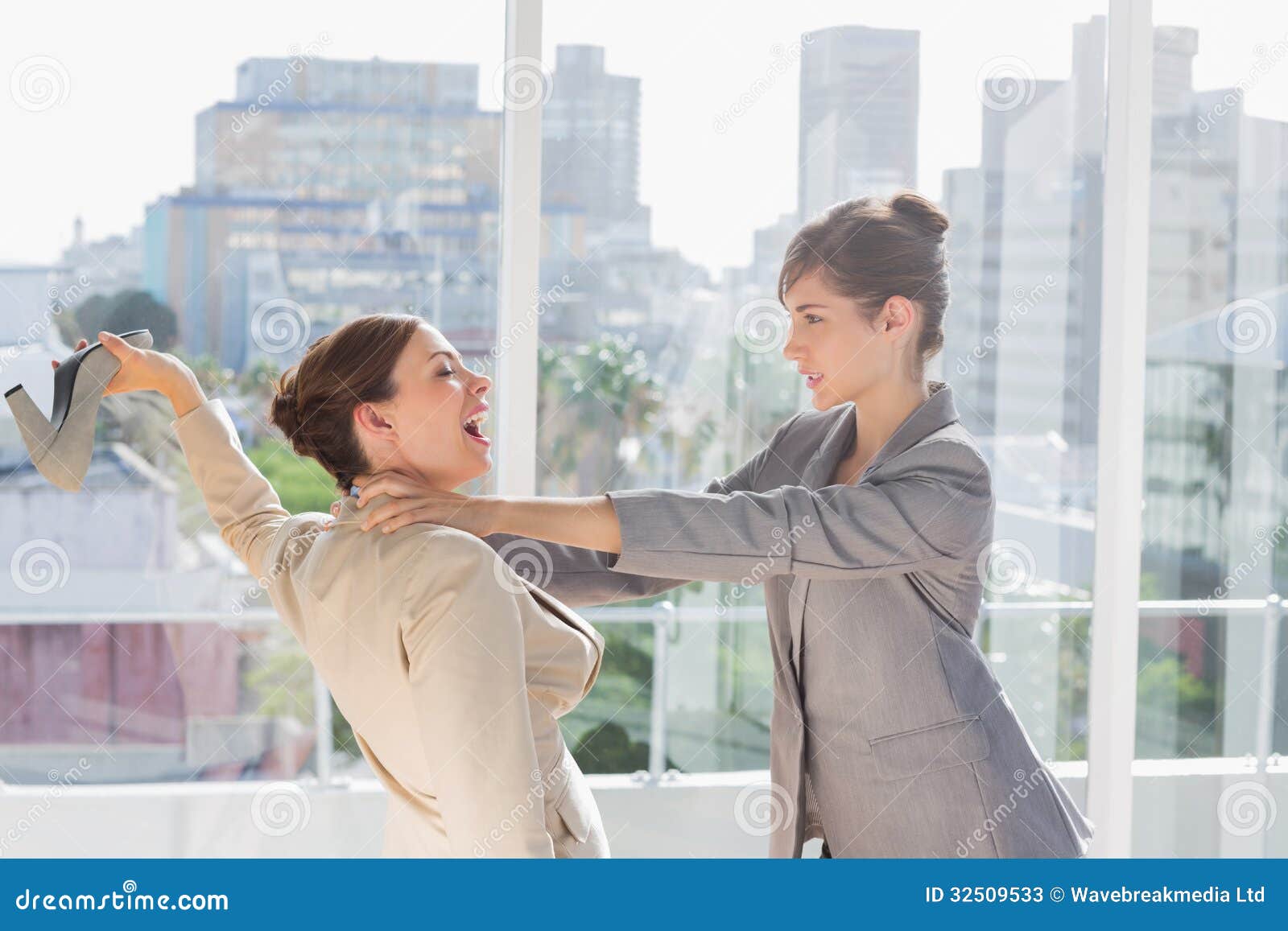 Businesswomen Having a Massive Fight Stock Image - Image of elegant ...