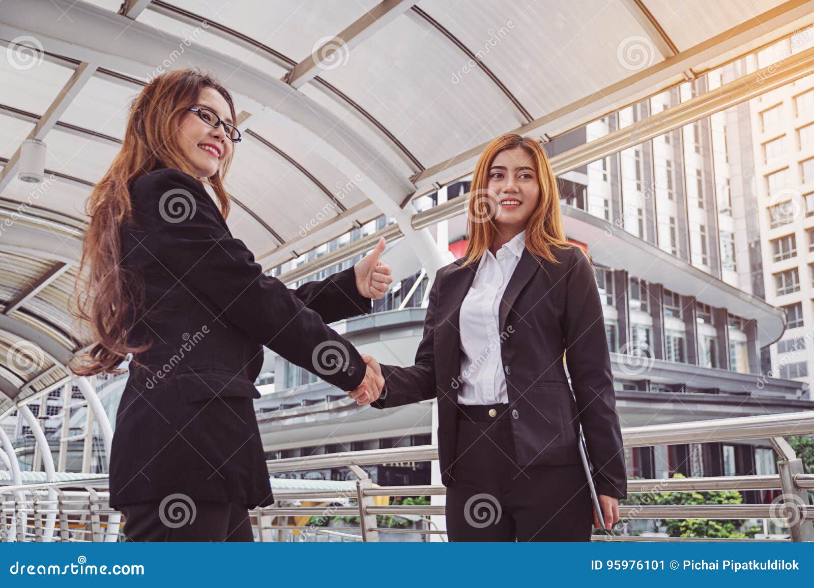 Businesswomen Making Handshake. Concept Successful Businesswomen Stock ...