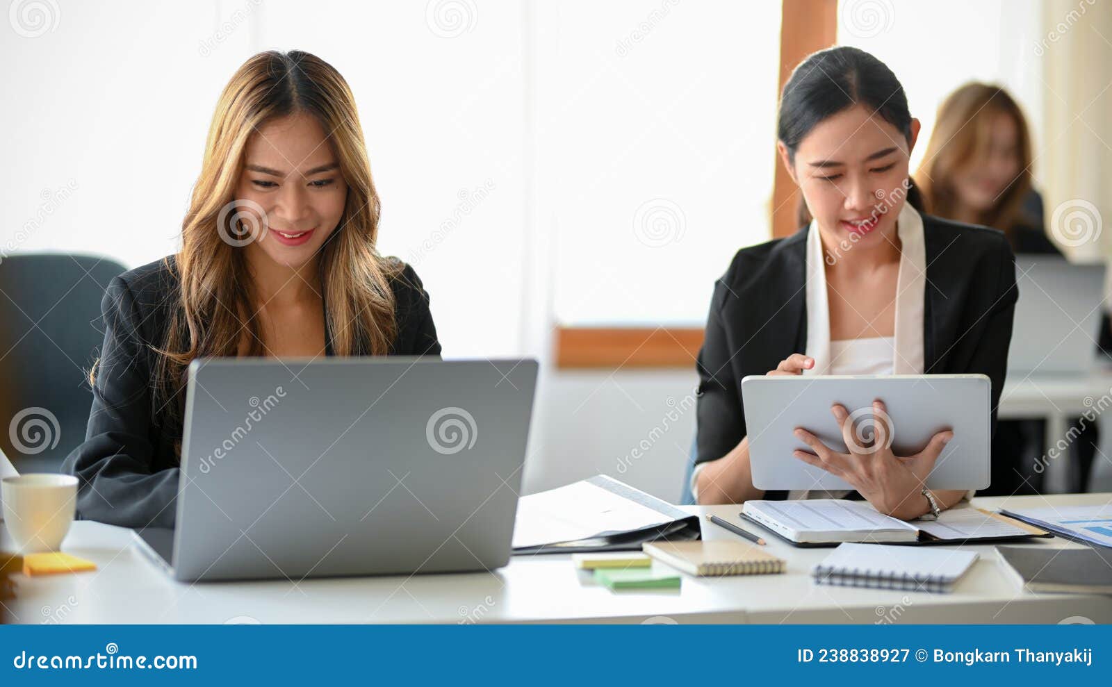 Businesswomen In Management Team Working On The New Project Stock Image